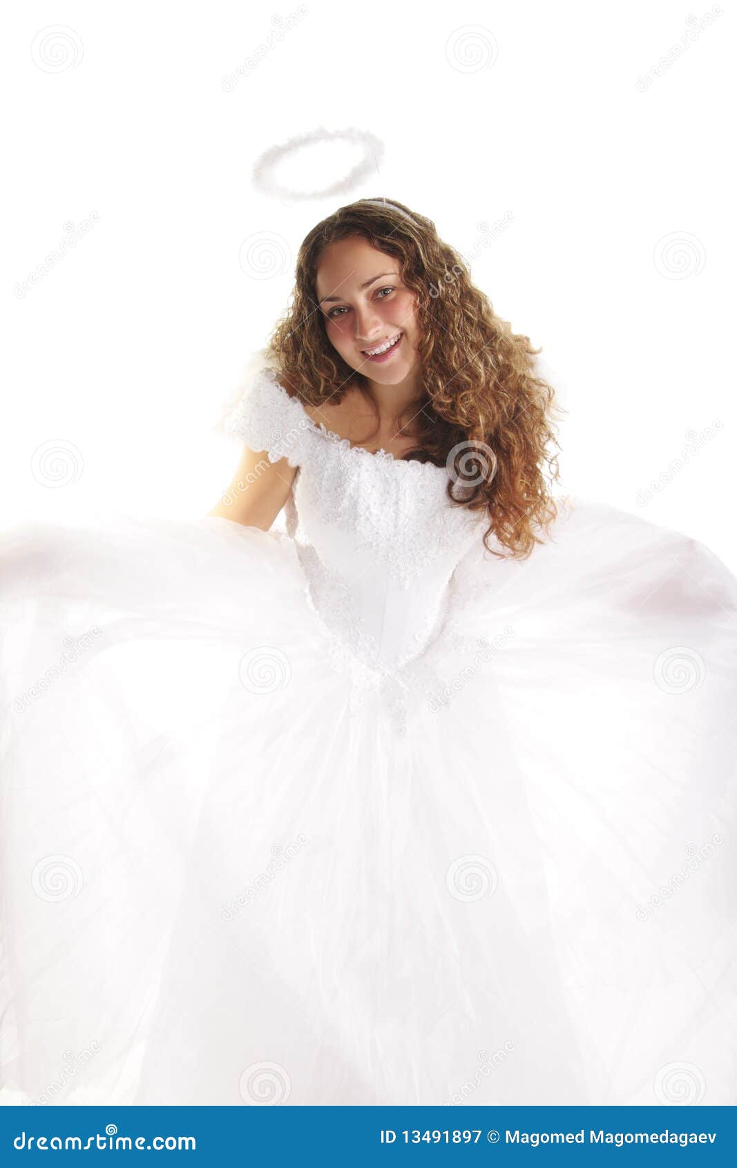 Smiling white angel stock image. Image of smiling, white - 13491897