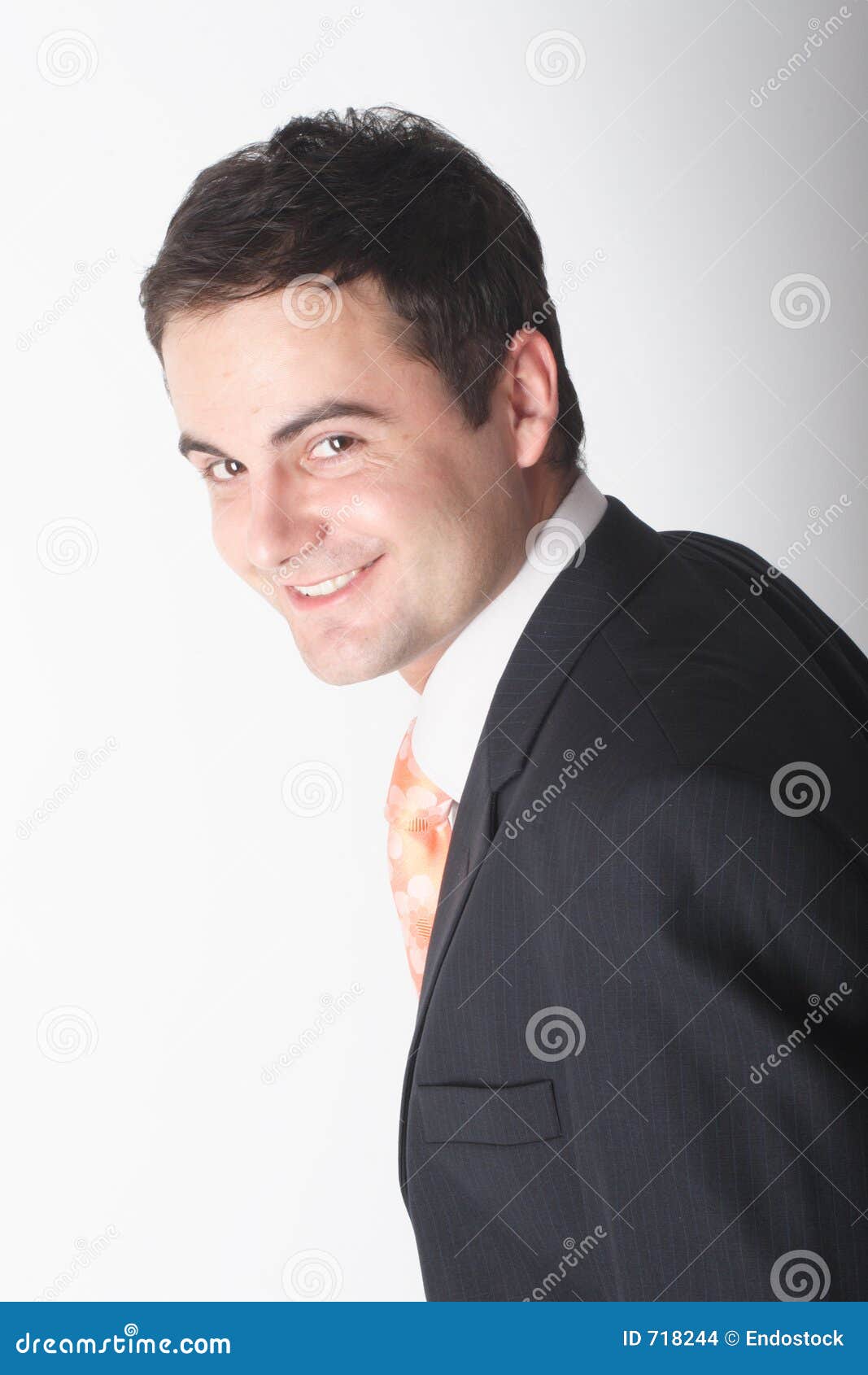 Smiling White Business Man in Suit Stock Photo - Image of male ...