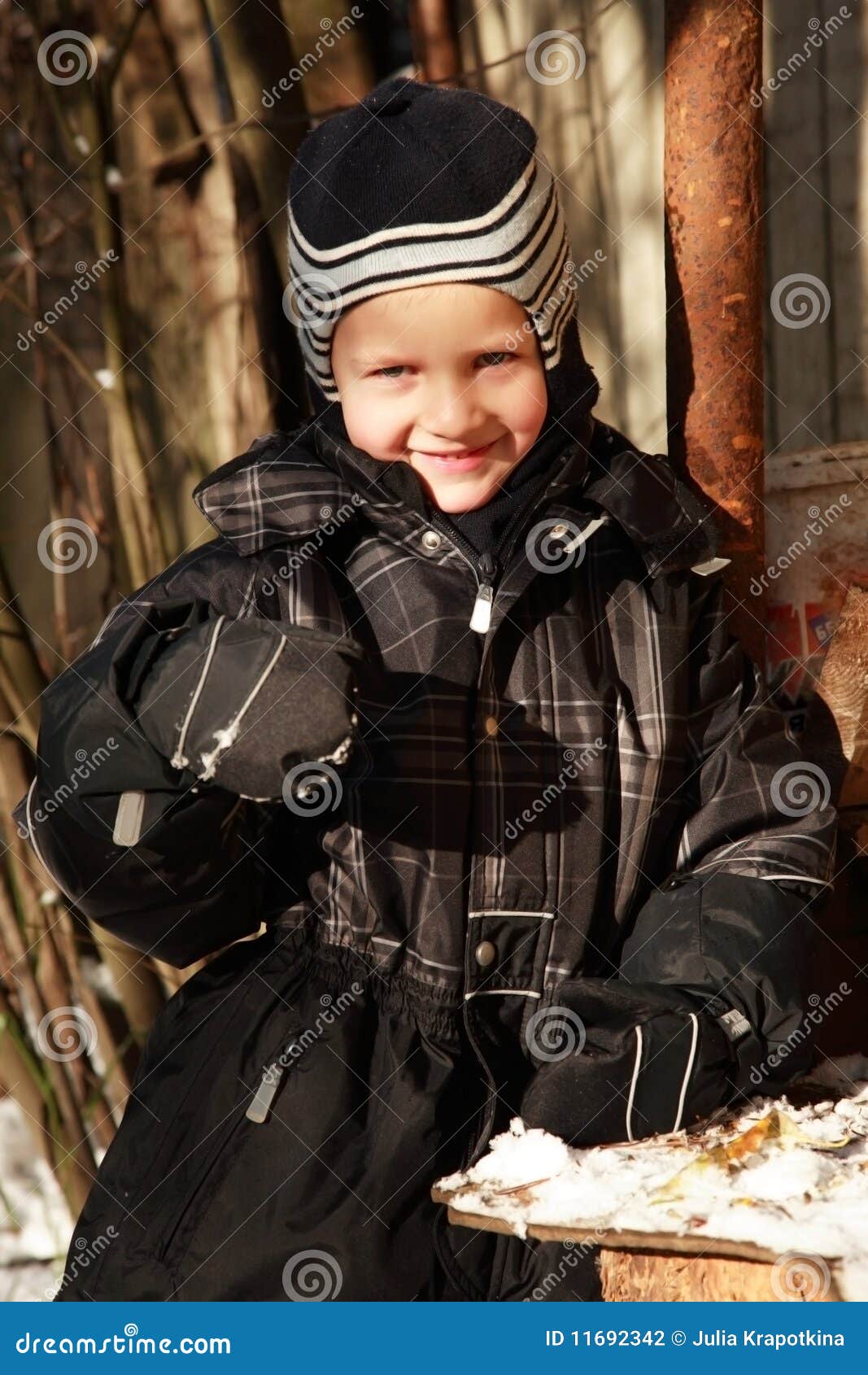 Smiling winter boy stock photo. Image of aphyllous, genuine - 11692342