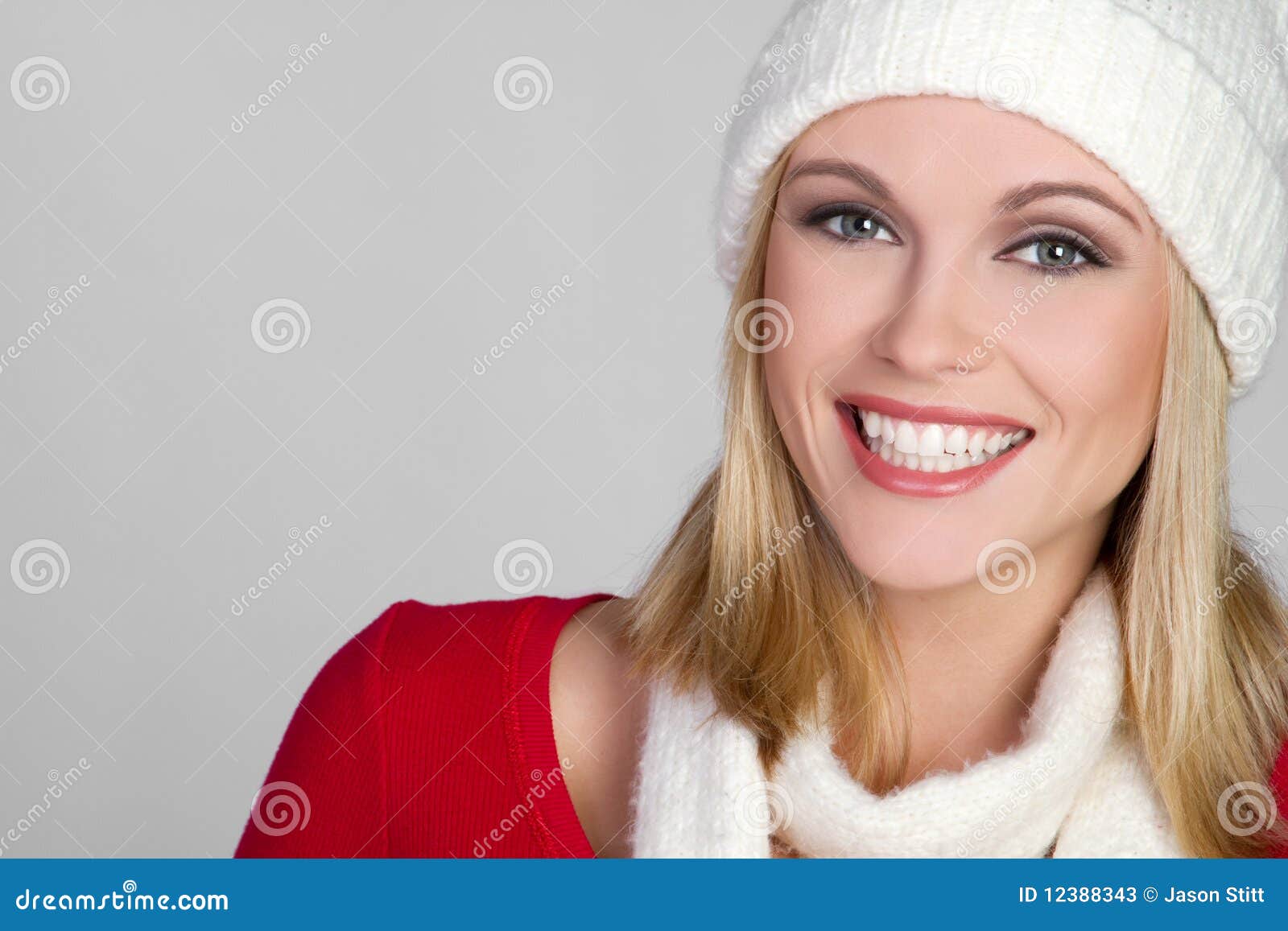 Smiling Winter Girl stock image. Image of portrait, female - 12388343