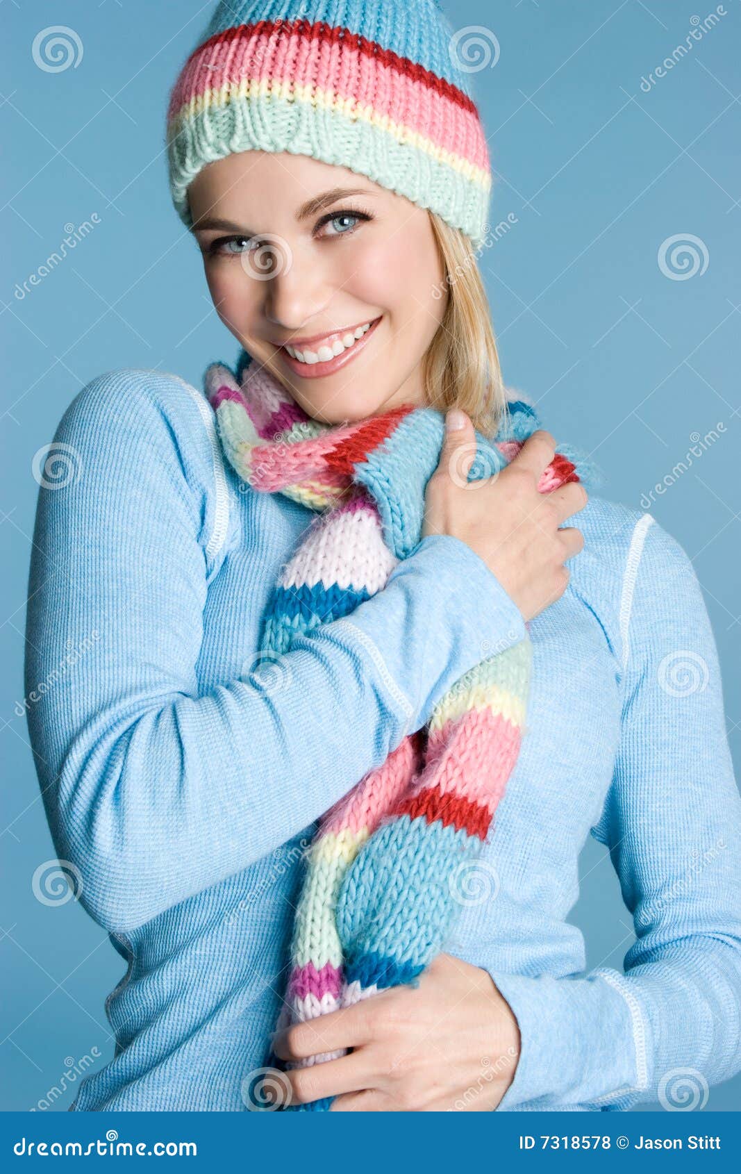Smiling Winter Girl stock photo. Image of person, teenager - 7318578