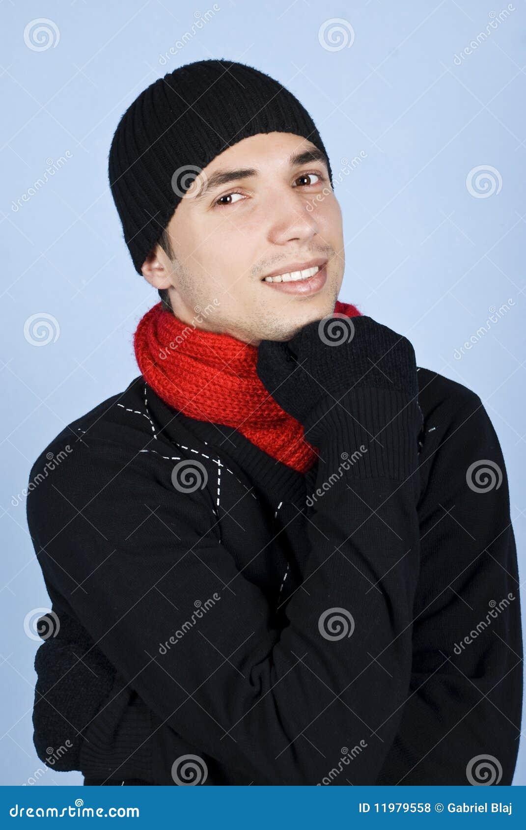 Smiling winter man stock photo. Image of beauty, attitude - 11979558