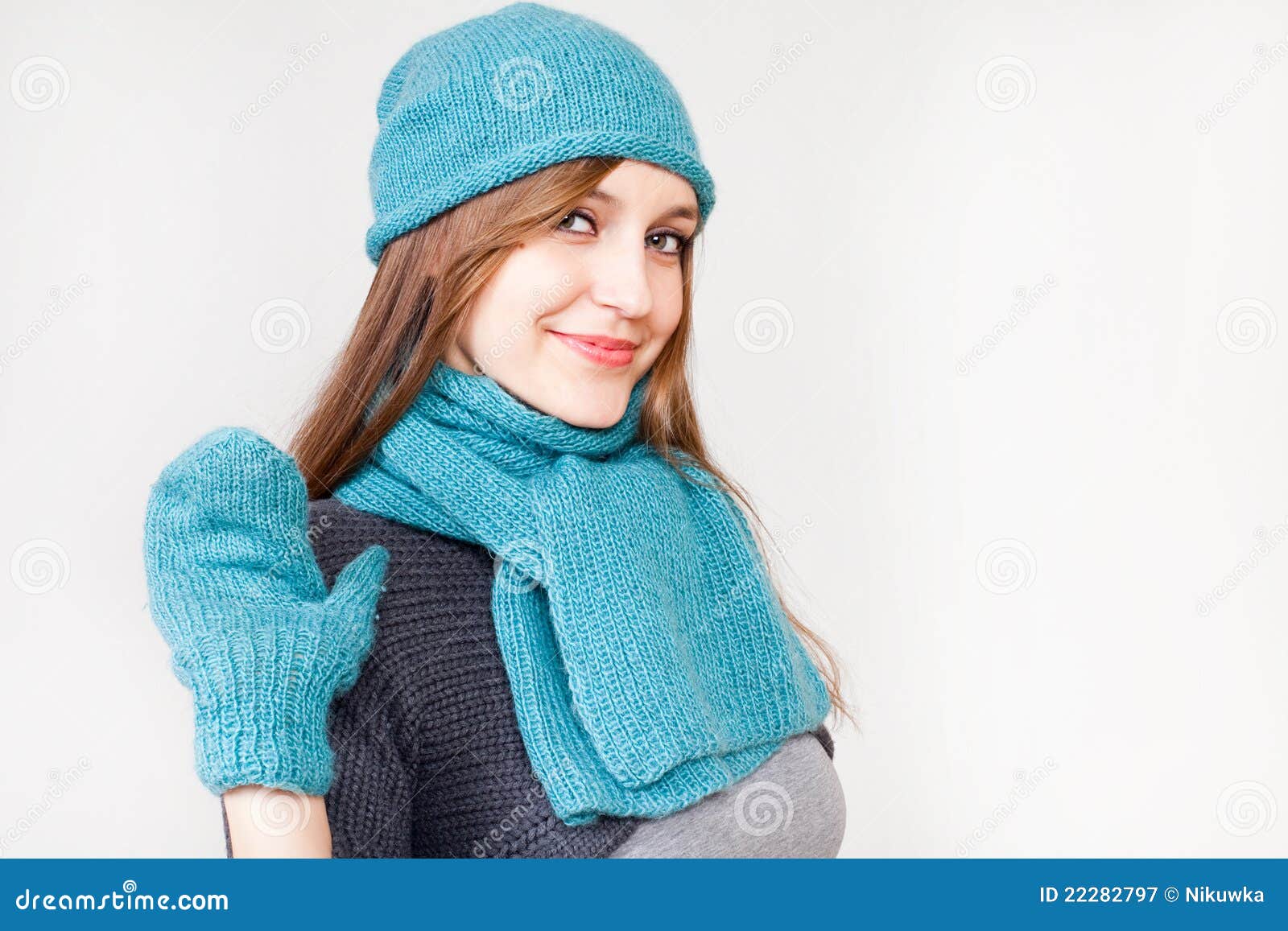 Smiling Winter Woman stock image. Image of adult, hood - 22282797