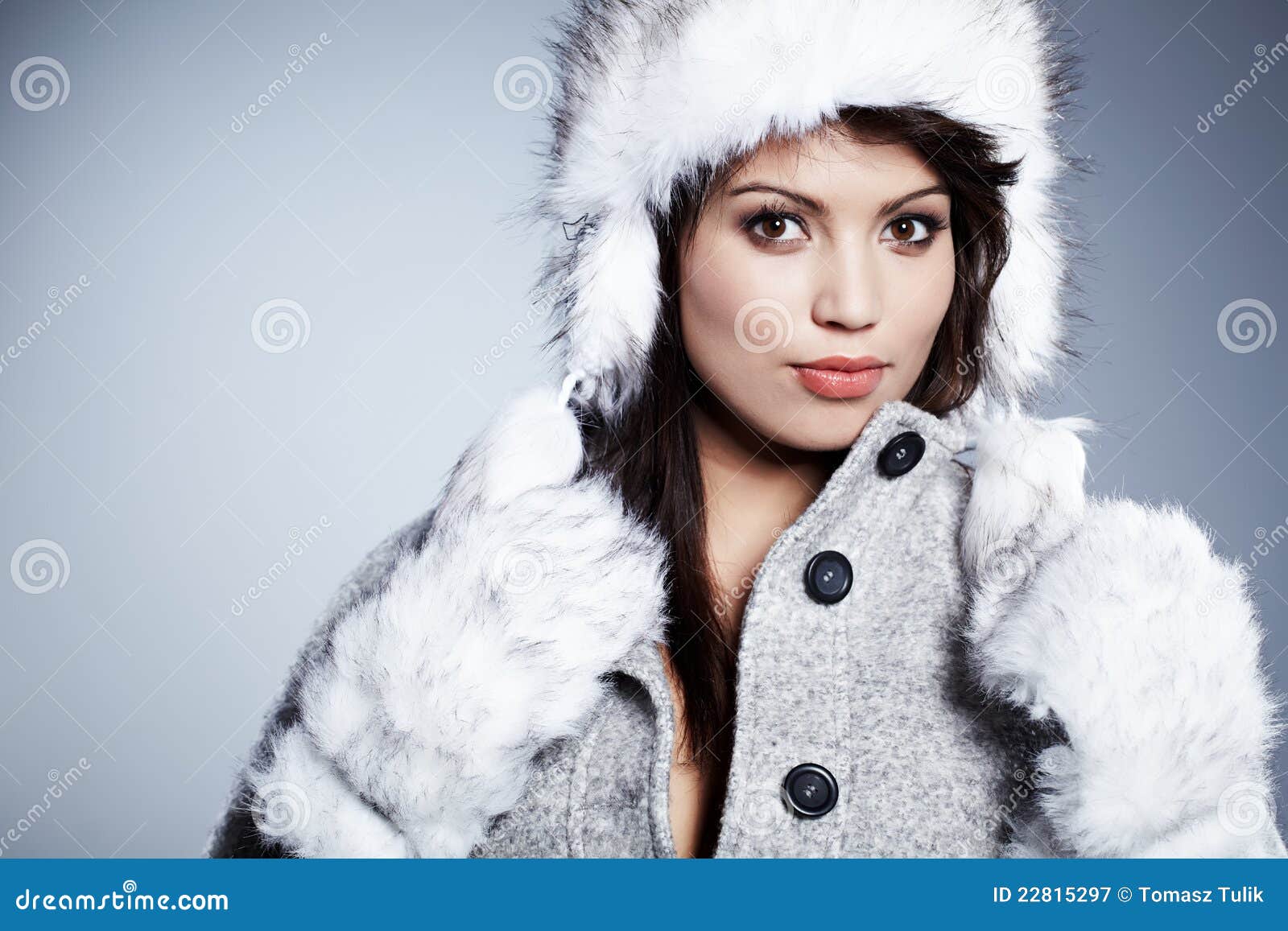 Smiling Winter Woman stock image. Image of happiness - 22815297