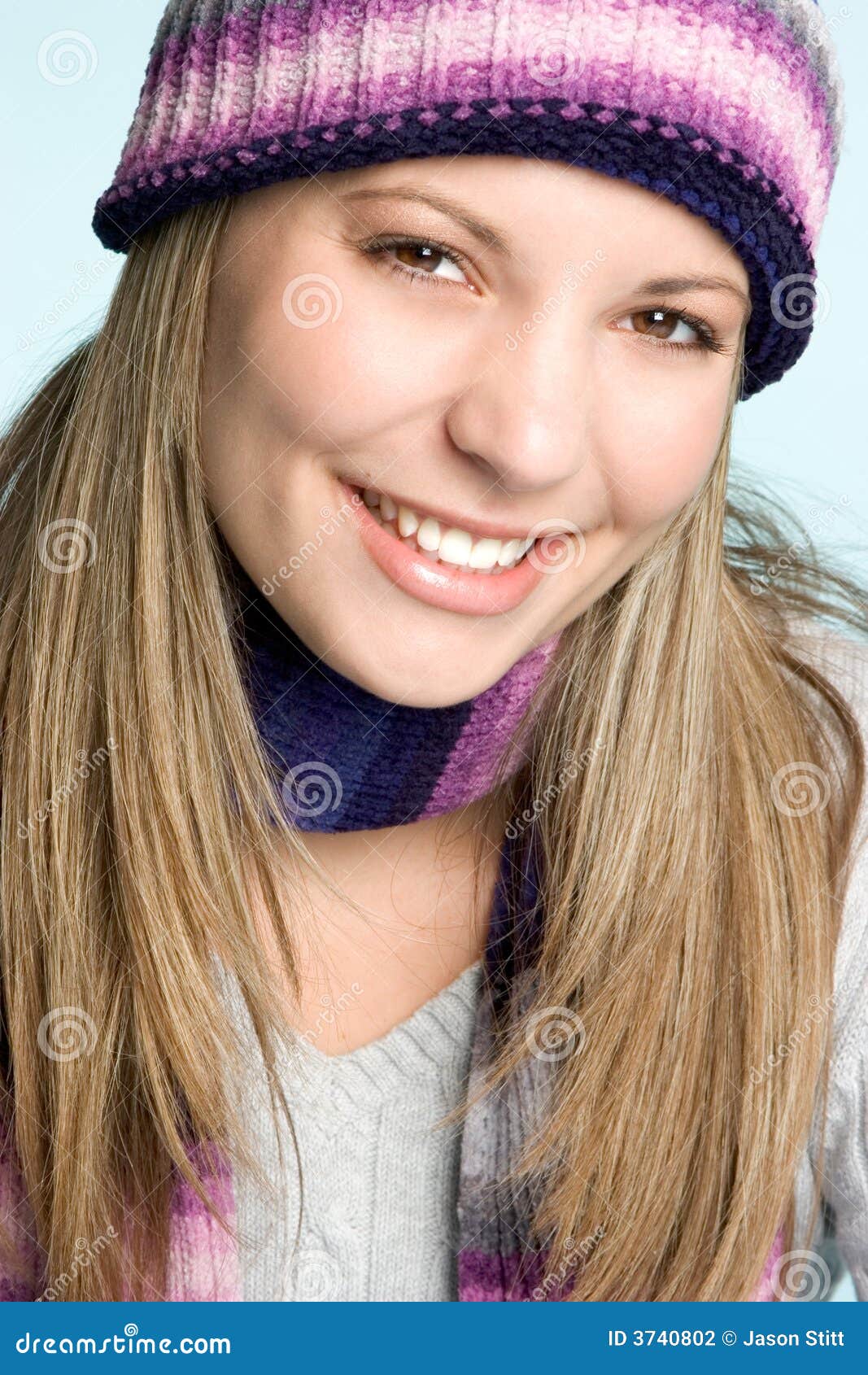 Smiling Winter Woman stock photo. Image of cheerful, people - 3740802