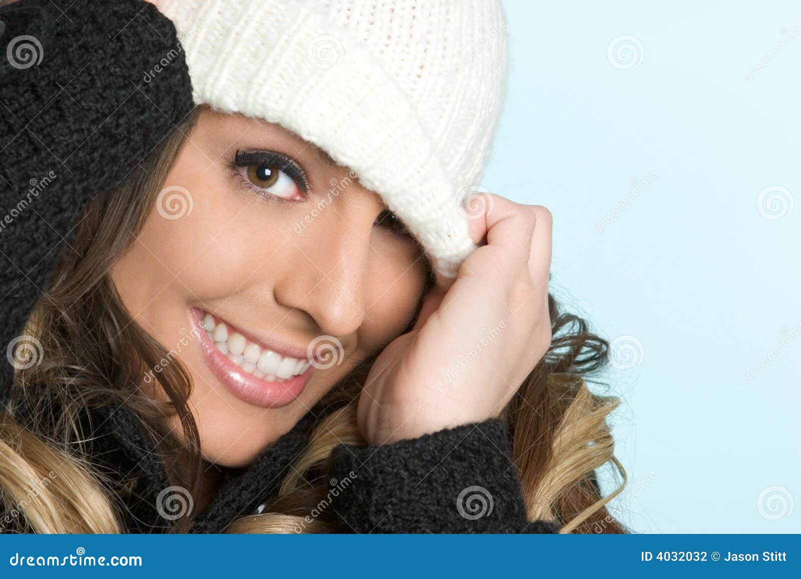 Smiling Winter Woman stock photo. Image of people, happy - 4032032