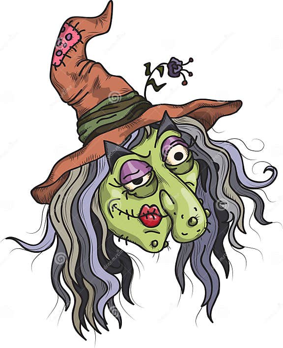 Smiling witch stock vector. Illustration of horror, mysterious - 26910841