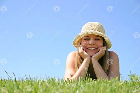Smiling Woman stock image. Image of relaxed, pretty, smiling - 6887