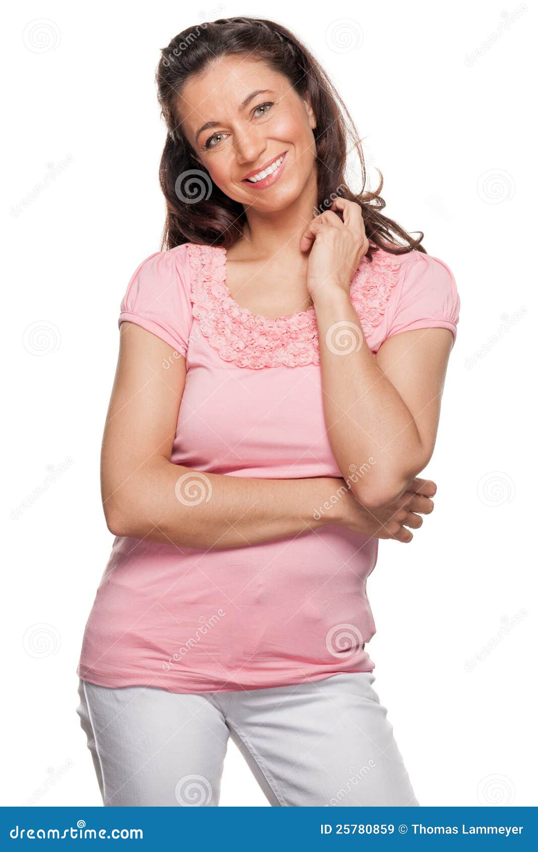 Smiling woman stock image. Image of fashion, beauty, cute - 25780859