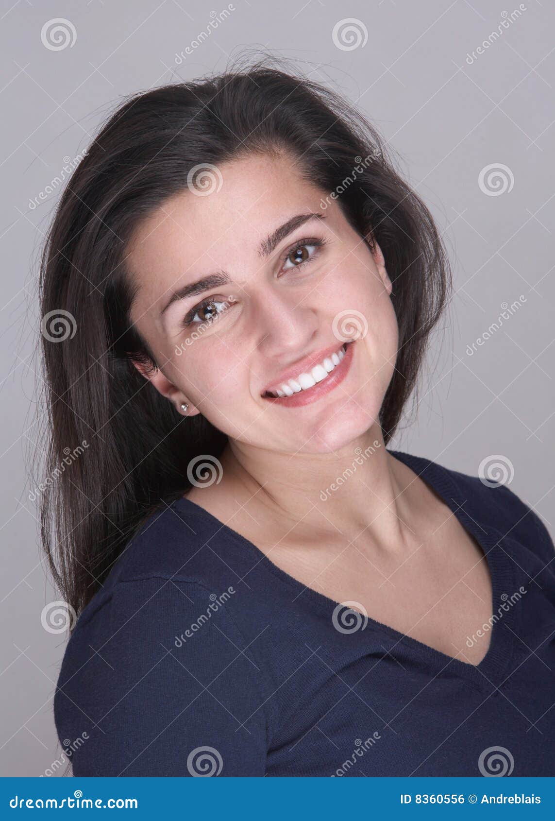 Smiling Woman stock photo. Image of face, earrings, girl - 8360556