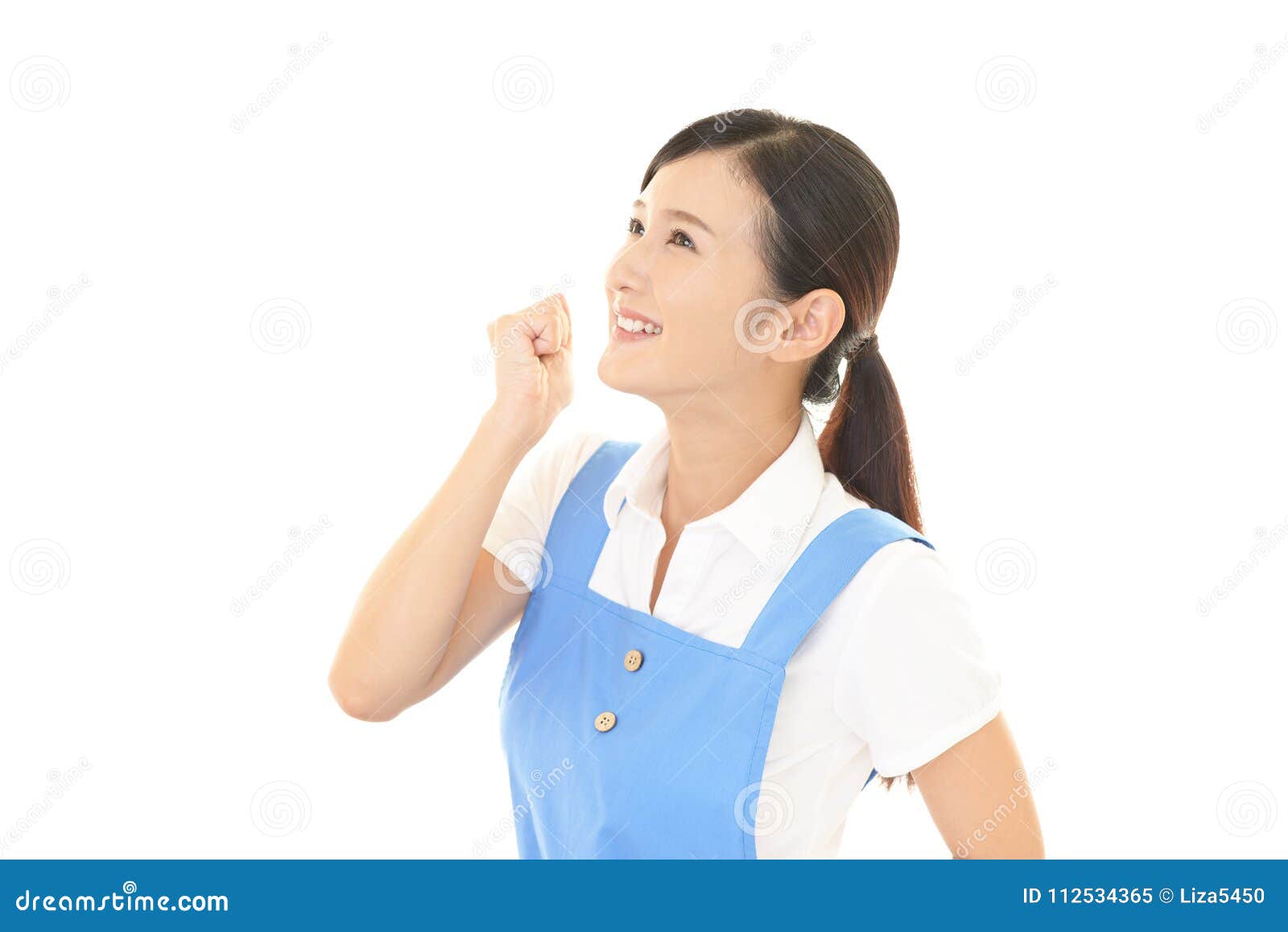 Smiling Woman In Apron Stock Image Image Of Fashion 112534365