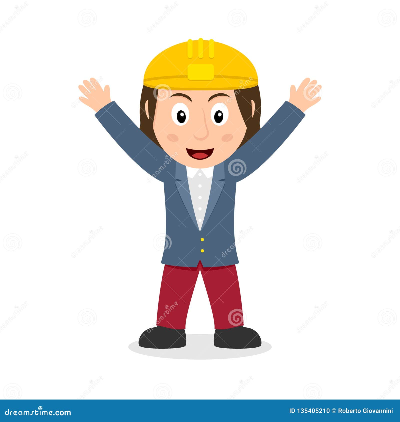 Smiling Woman Architect Cartoon Character Stock Vector - Illustration ... Smiling Woman Architect Cartoon Character Stock Vector - Illustration ...