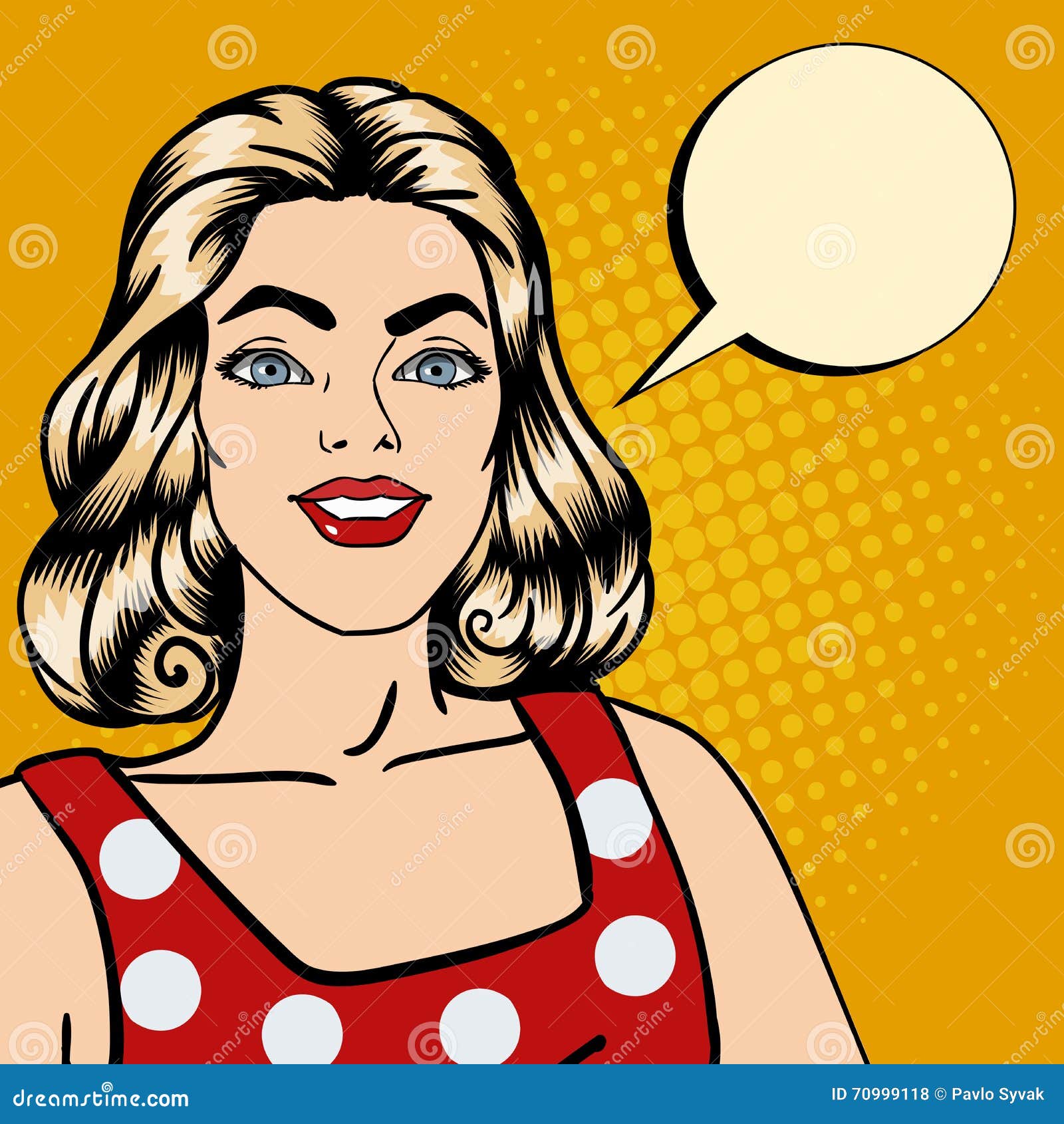 Smiling Woman. Bubble for Expression Stock Vector - Illustration of ...