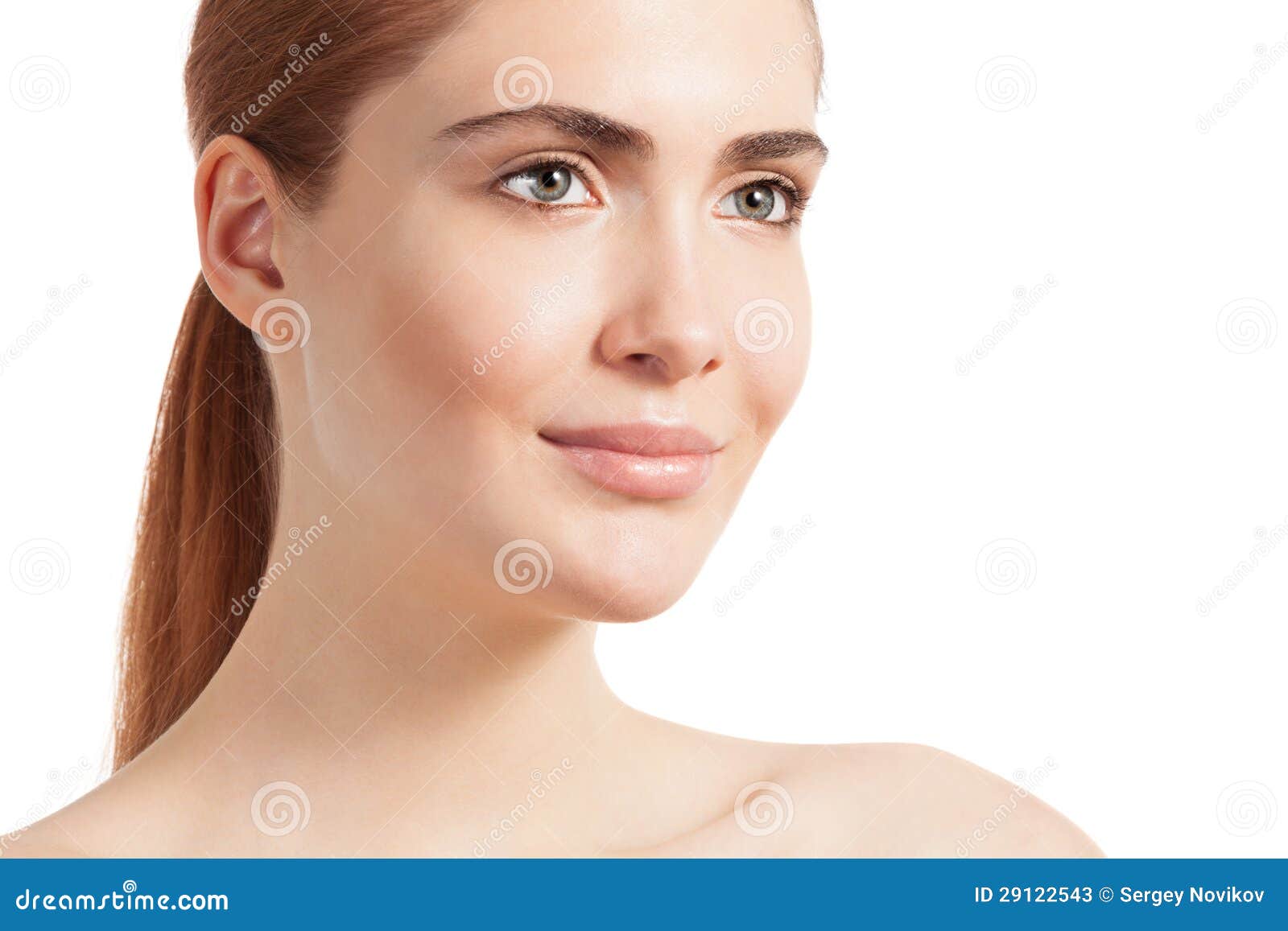 Smiling woman clean beauty stock image. Image of calm - 29122543