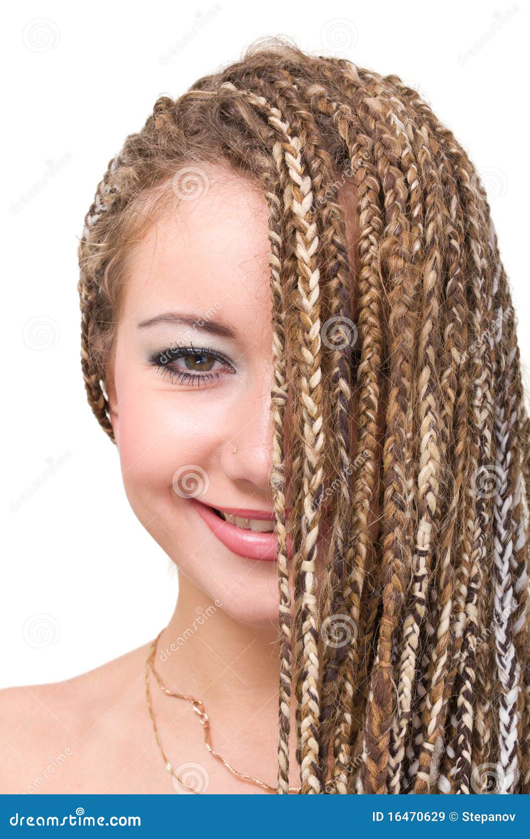 Smiling Woman with Dreadlocks Stock Image - Image of lady, beauty: 16470629