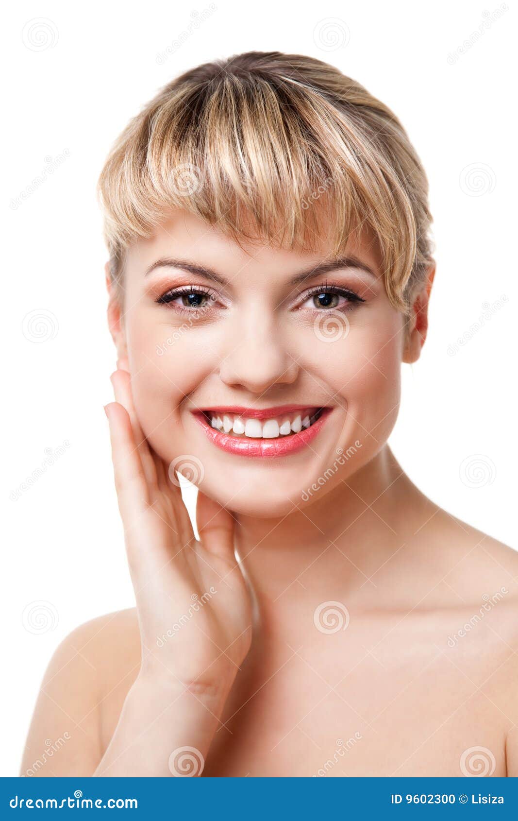 Smiling woman face stock photo. Image of lady, teeth, white - 9602300