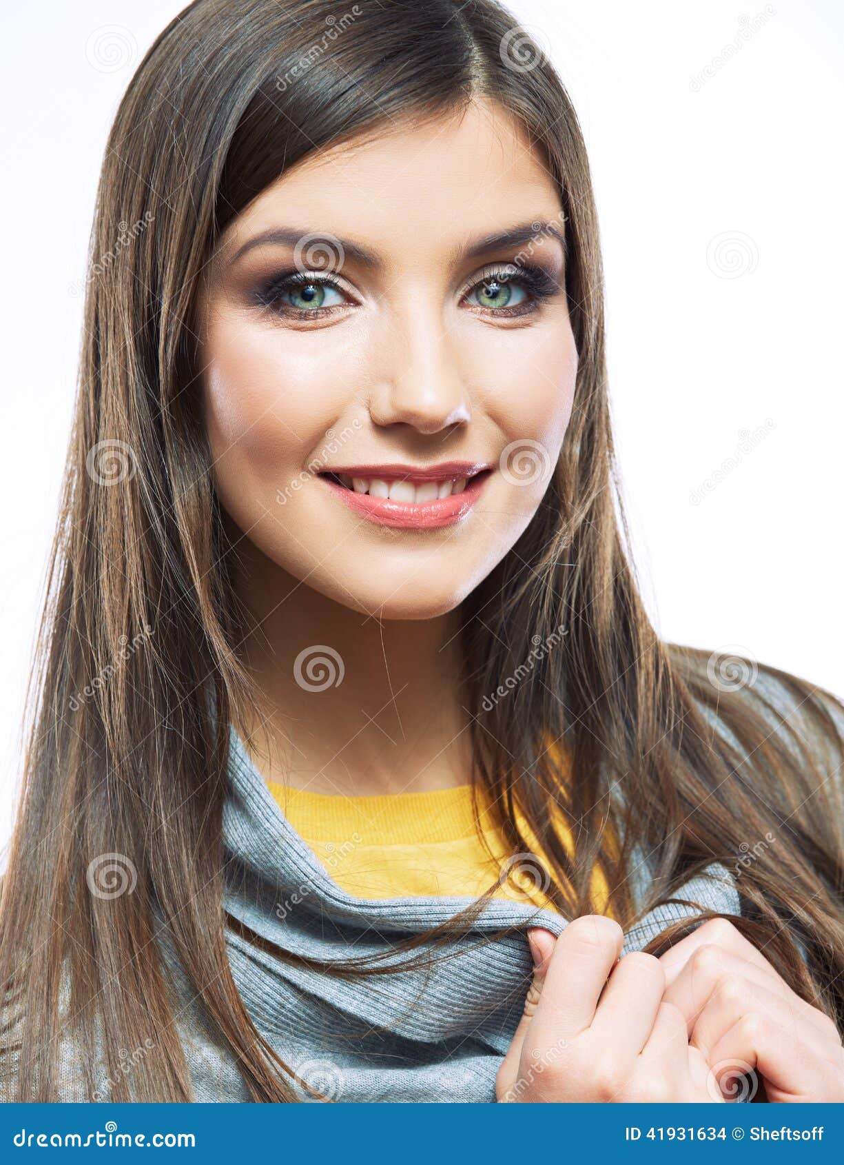 Smiling woman face stock photo. Image of caucasian, beauty - 41931634