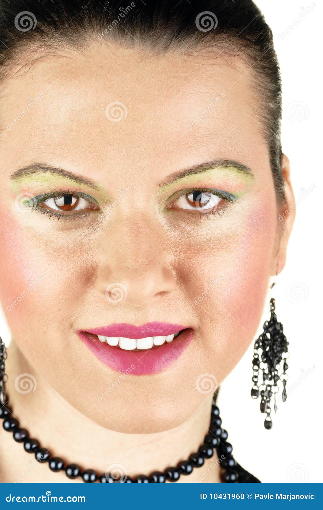 Smiling Woman Face with Great White Teeth Stock Photo - Image of ...