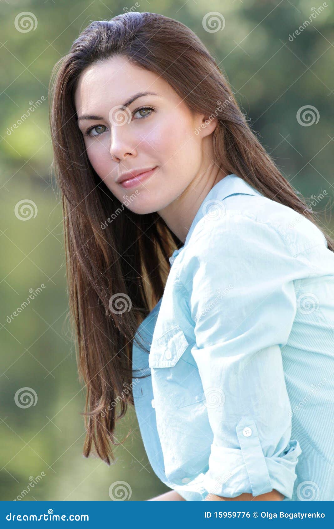 Smiling Woman Fall stock photo. Image of portrait, outdoors - 15959776