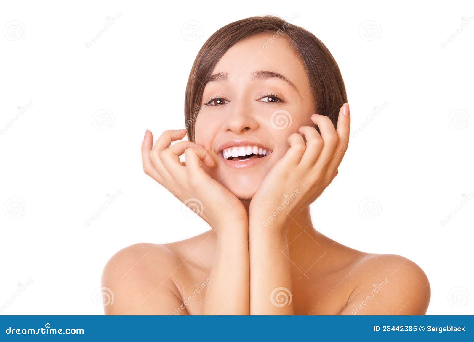 Smiling Woman with Healthy Skin Stock Image - Image of lady, looking ...