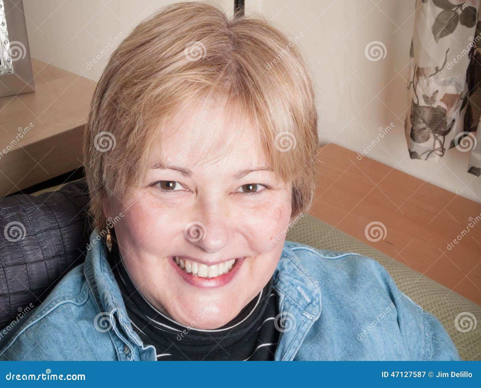 Smiling woman stock image. Image of soft, vibrant, happy - 47127587