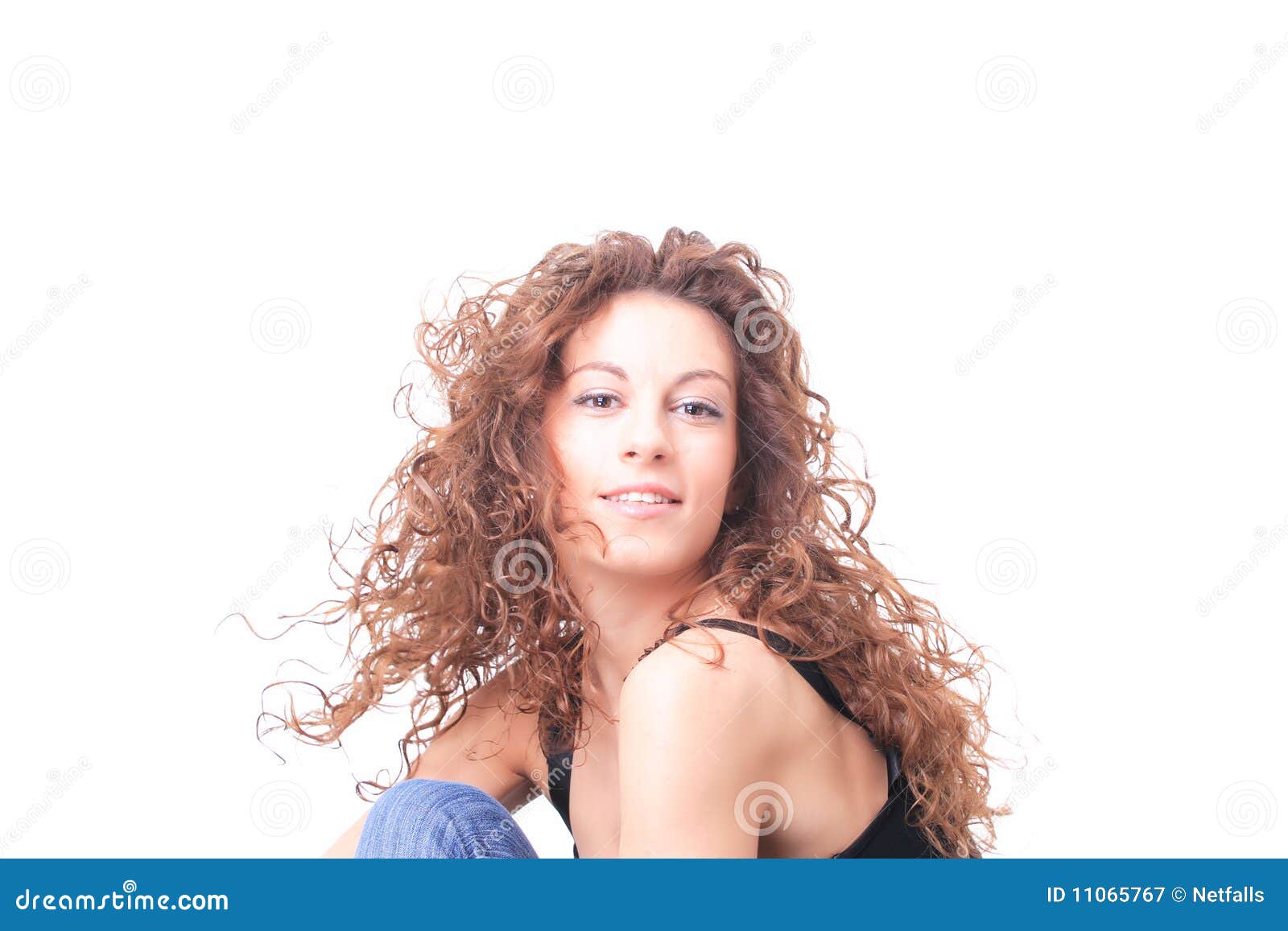 Smiling Woman Isolated on White Stock Image - Image of closeup, beauty ...