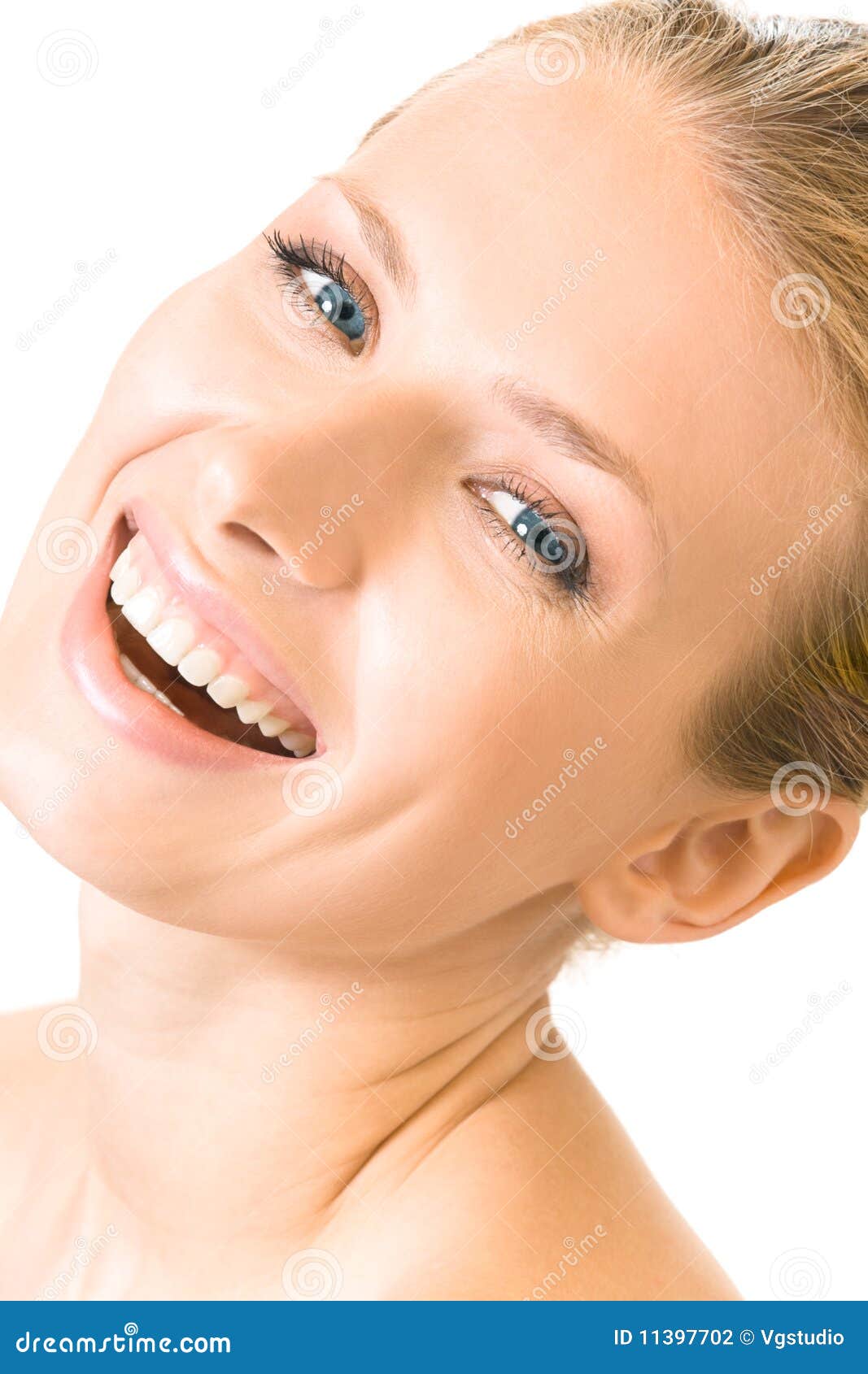 Smiling Woman, Isolated on White Stock Photo - Image of beautiful, face ...
