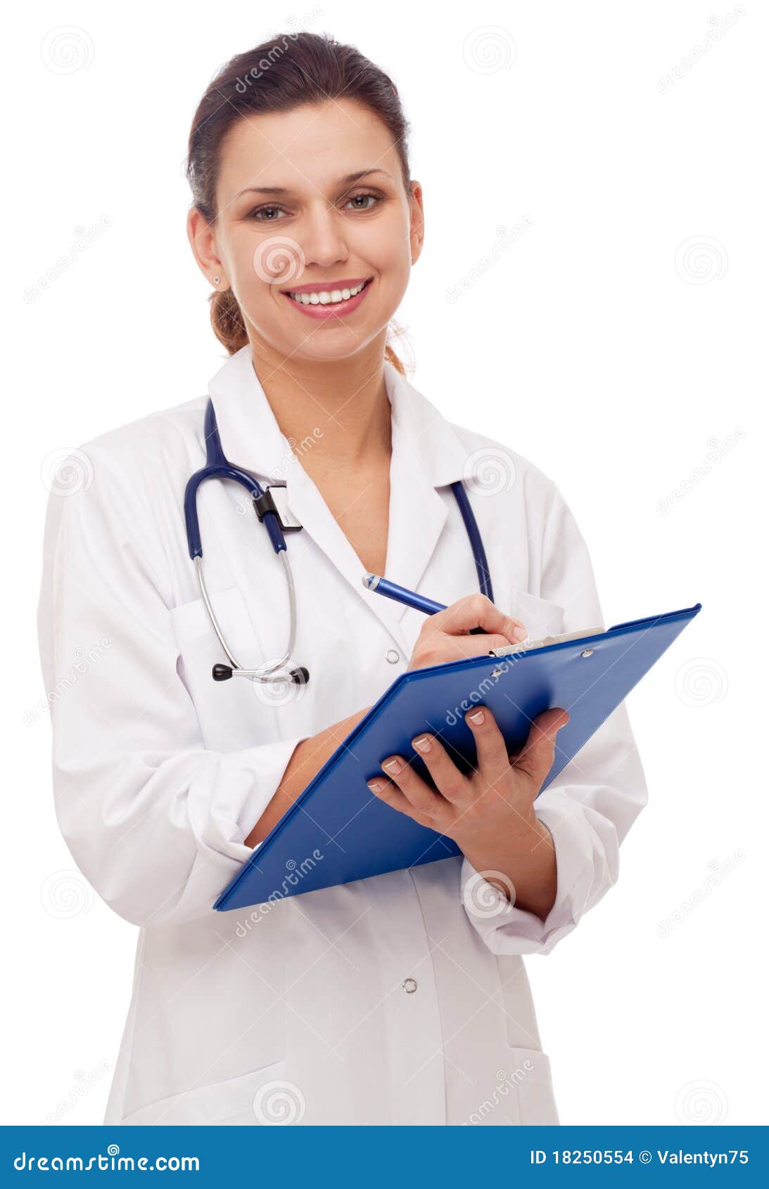 Smiling Woman in Medical Uniform. Stock Photo - Image of medicine ...
