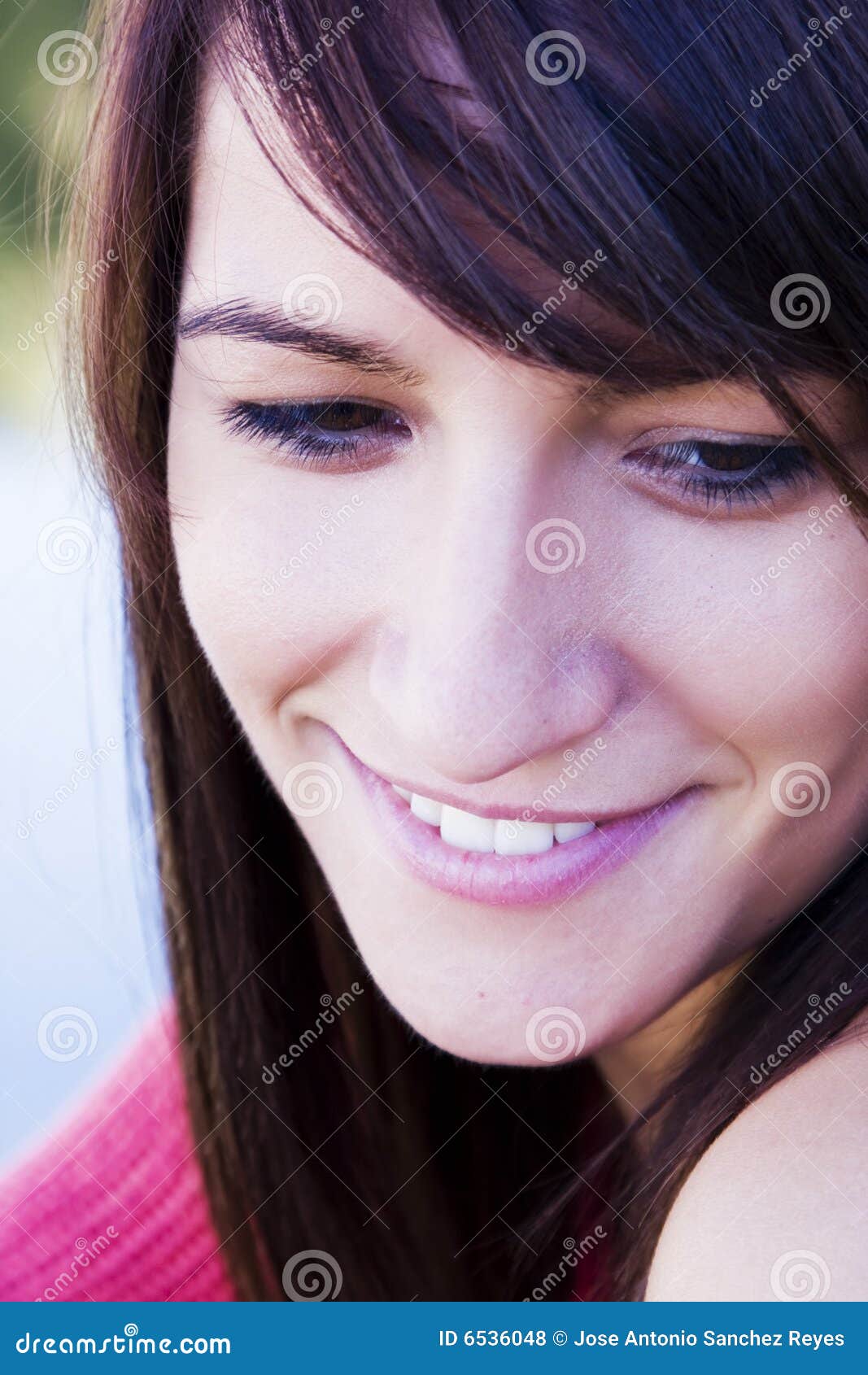 Smiling woman portrait stock photo. Image of girl, portrait - 6536048