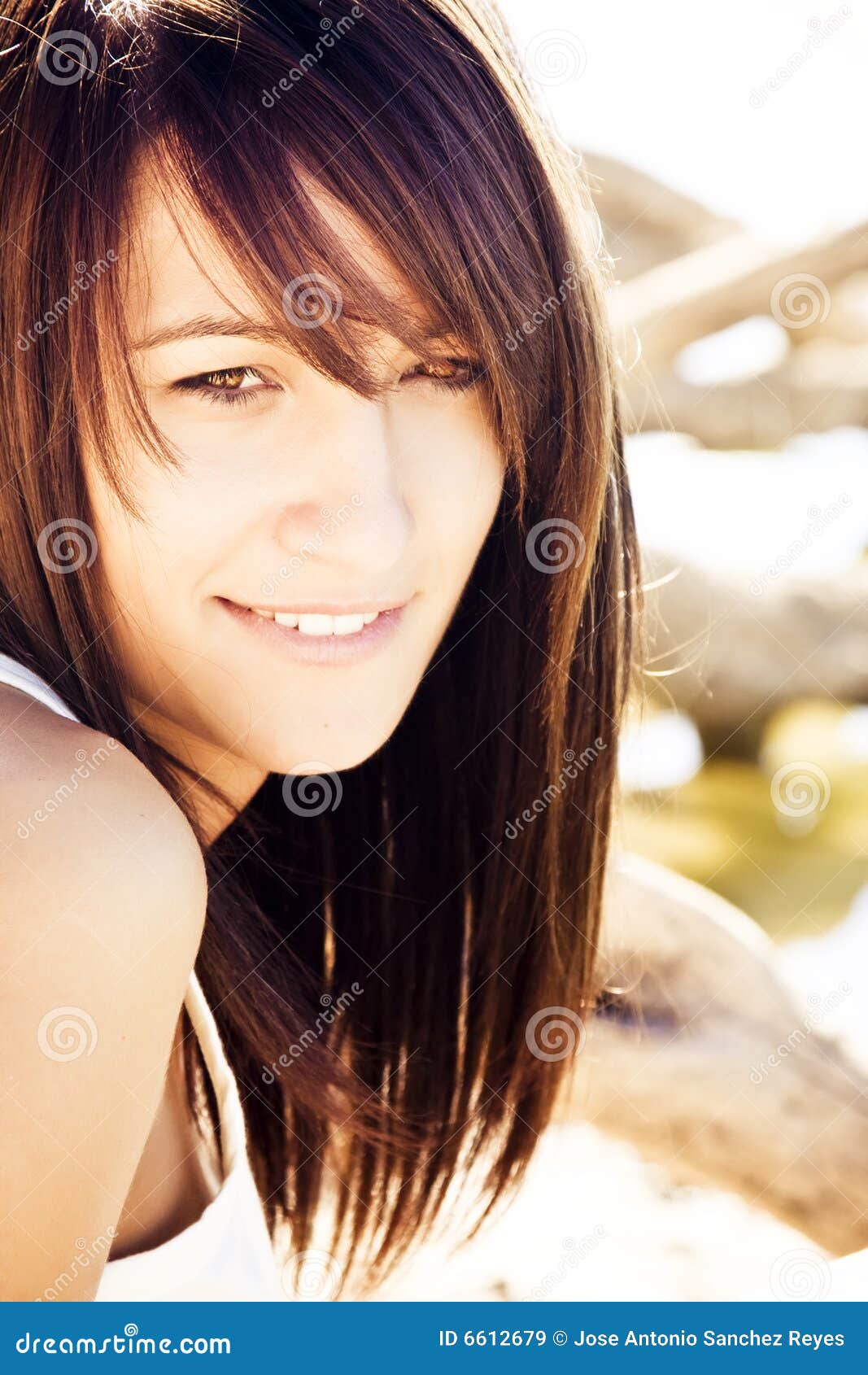 Smiling woman portrait stock image. Image of facial, feelings - 6612679