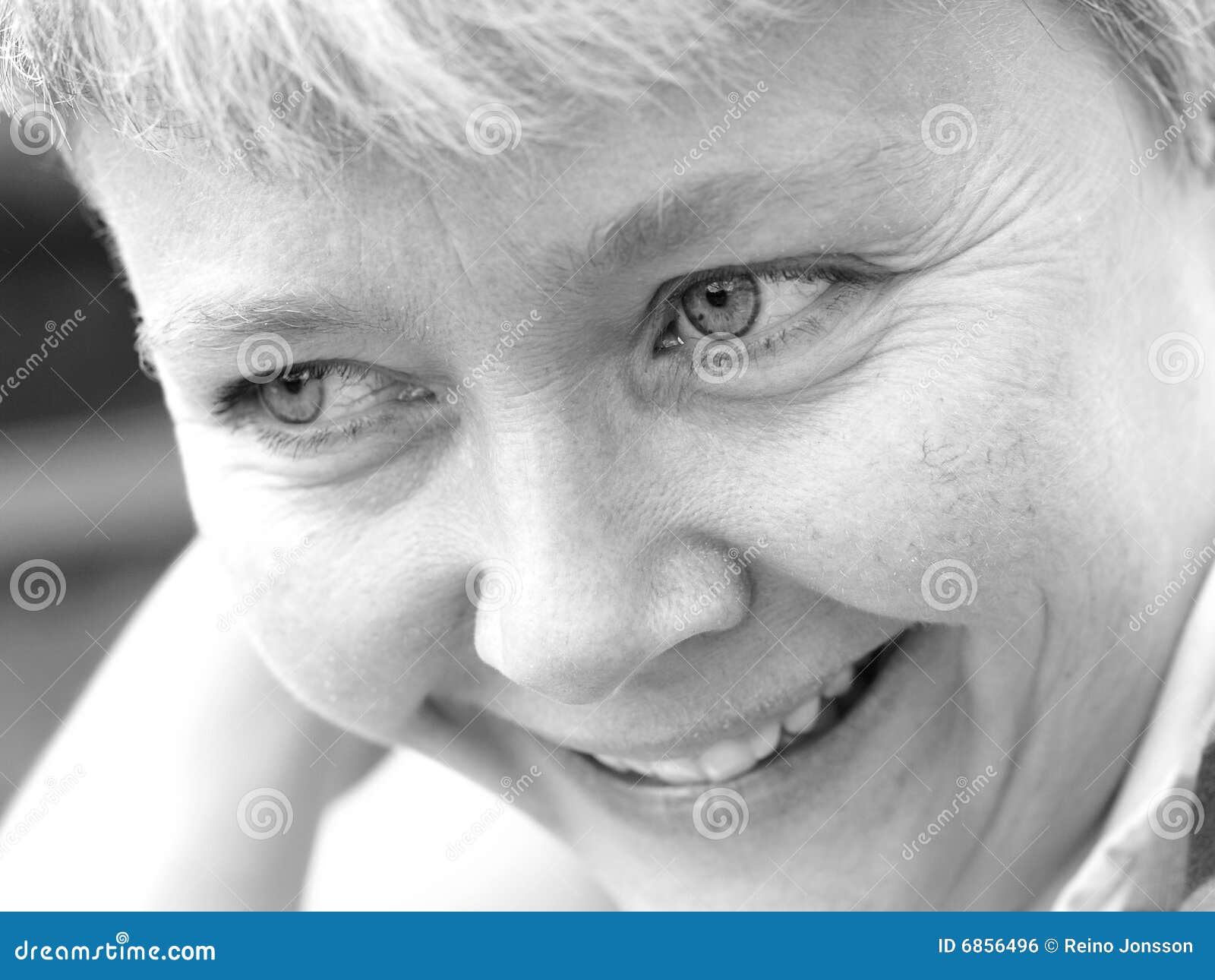 Smiling woman portrait stock photo. Image of pleased, emotion - 6856496