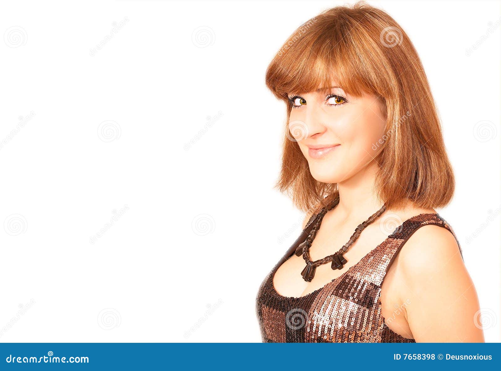 Smiling Woman Portrait, Isolated Stock Photo - Image of face, adult ...