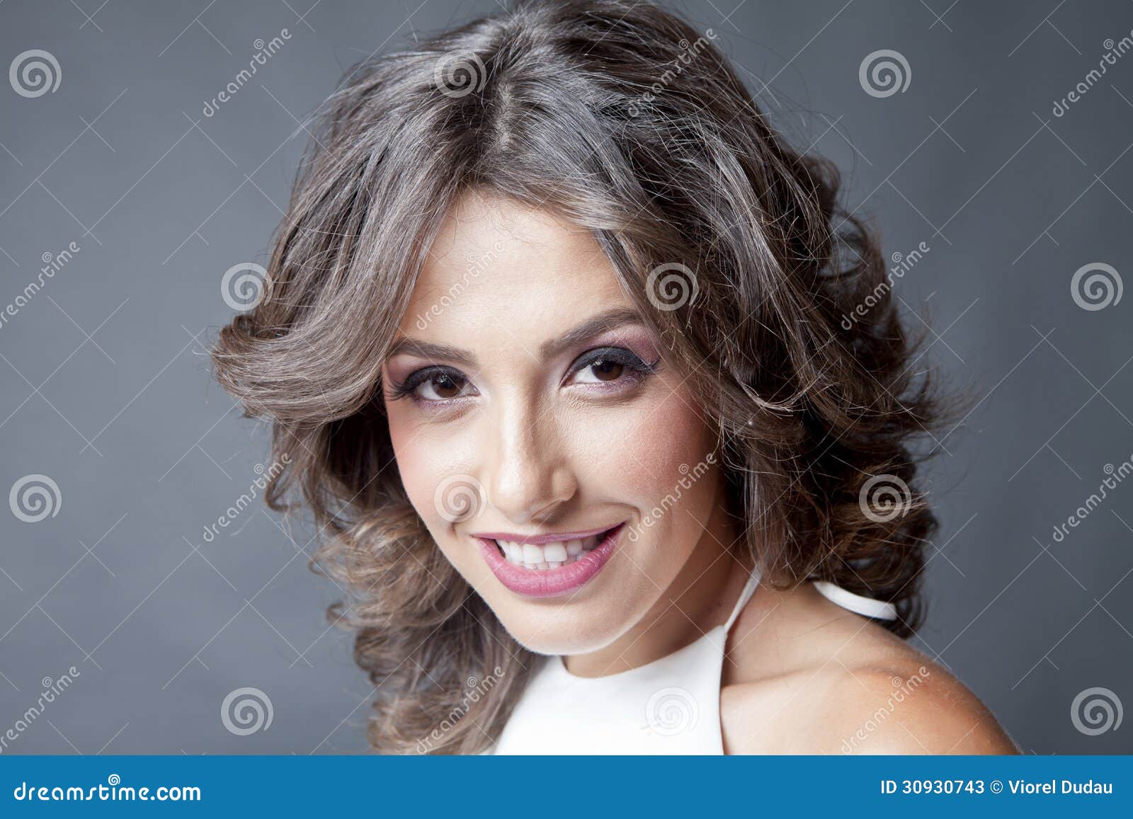 Smiling woman portrait stock image. Image of bright, portrait - 30930743
