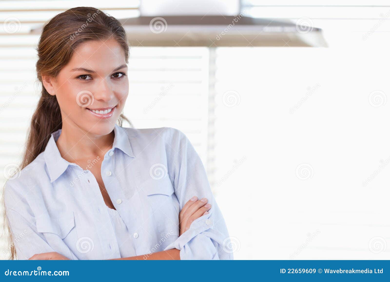 Smiling woman posing stock image. Image of casual, calm - 22659609