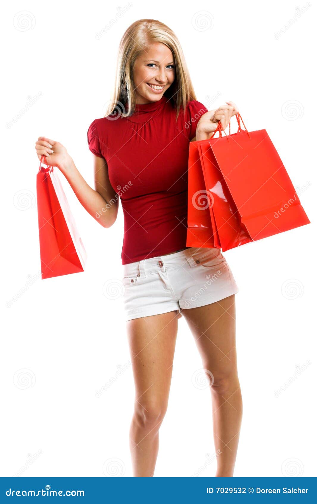 Smiling woman at shopping stock photo. Image of joyful - 7029532