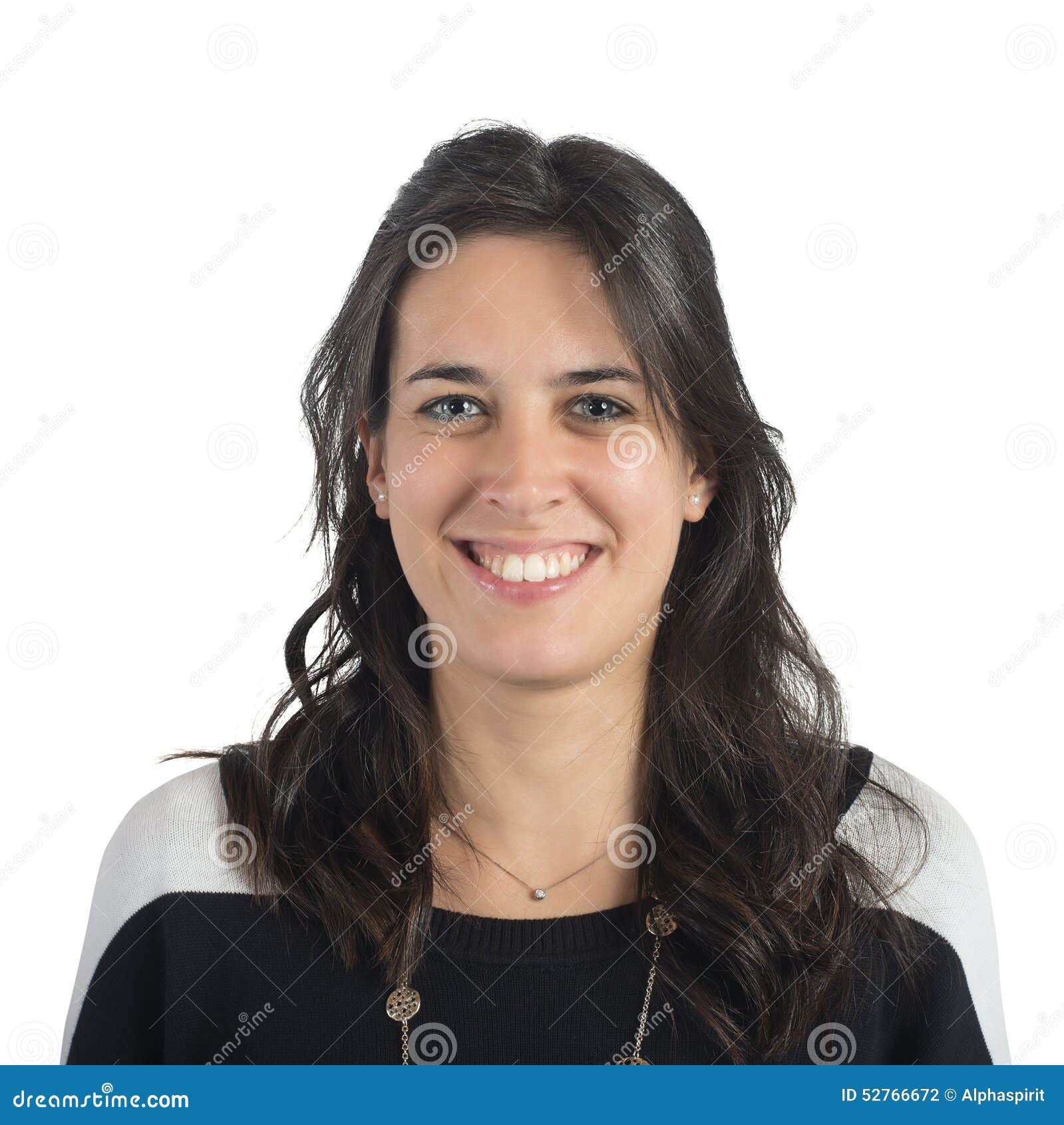 Smiling woman stock photo. Image of person, portrait - 52766672