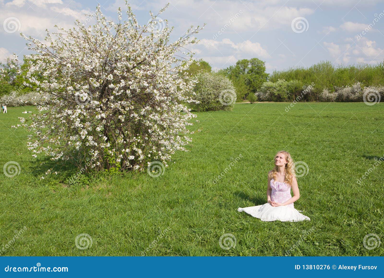 Smiling woman at spring stock photo. Image of carefree - 13810276
