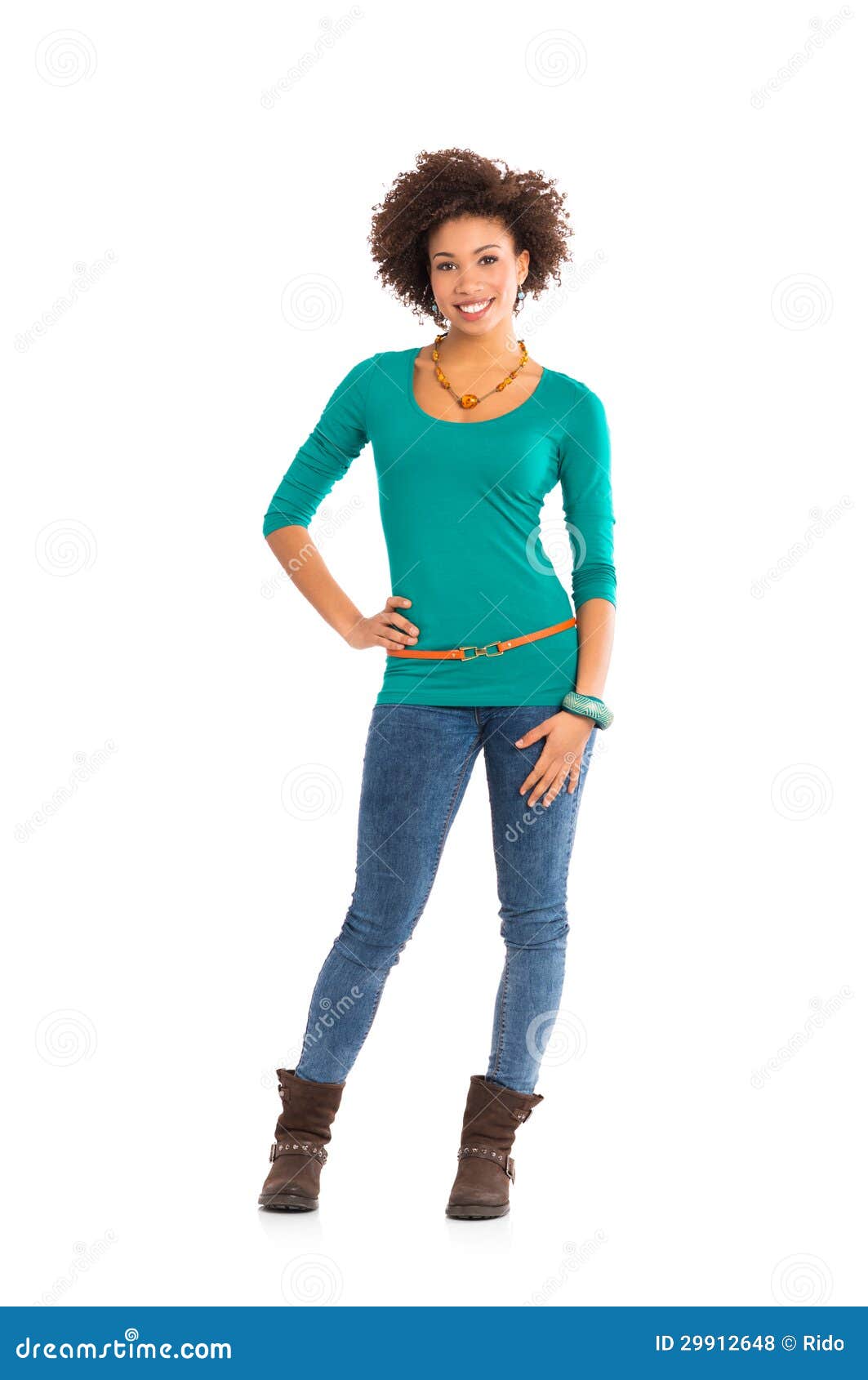 Portrait of Happy Woman Standing Stock Photo - Image of confidence ...