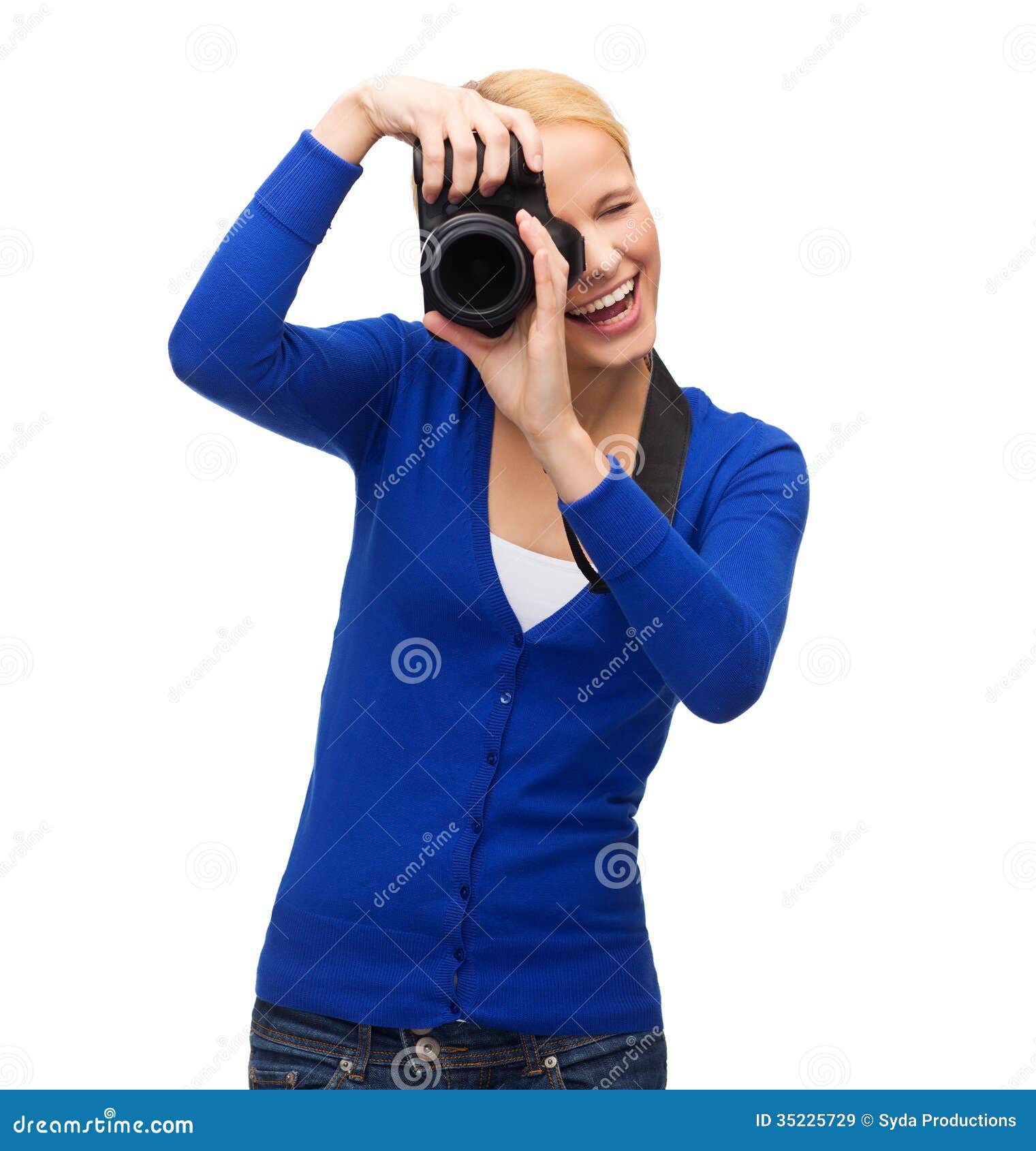 Smiling Woman Taking Picture with Digital Camera Stock Image - Image of ... Smiling Woman Taking Picture with Digital Camera Stock Image - Image of ...