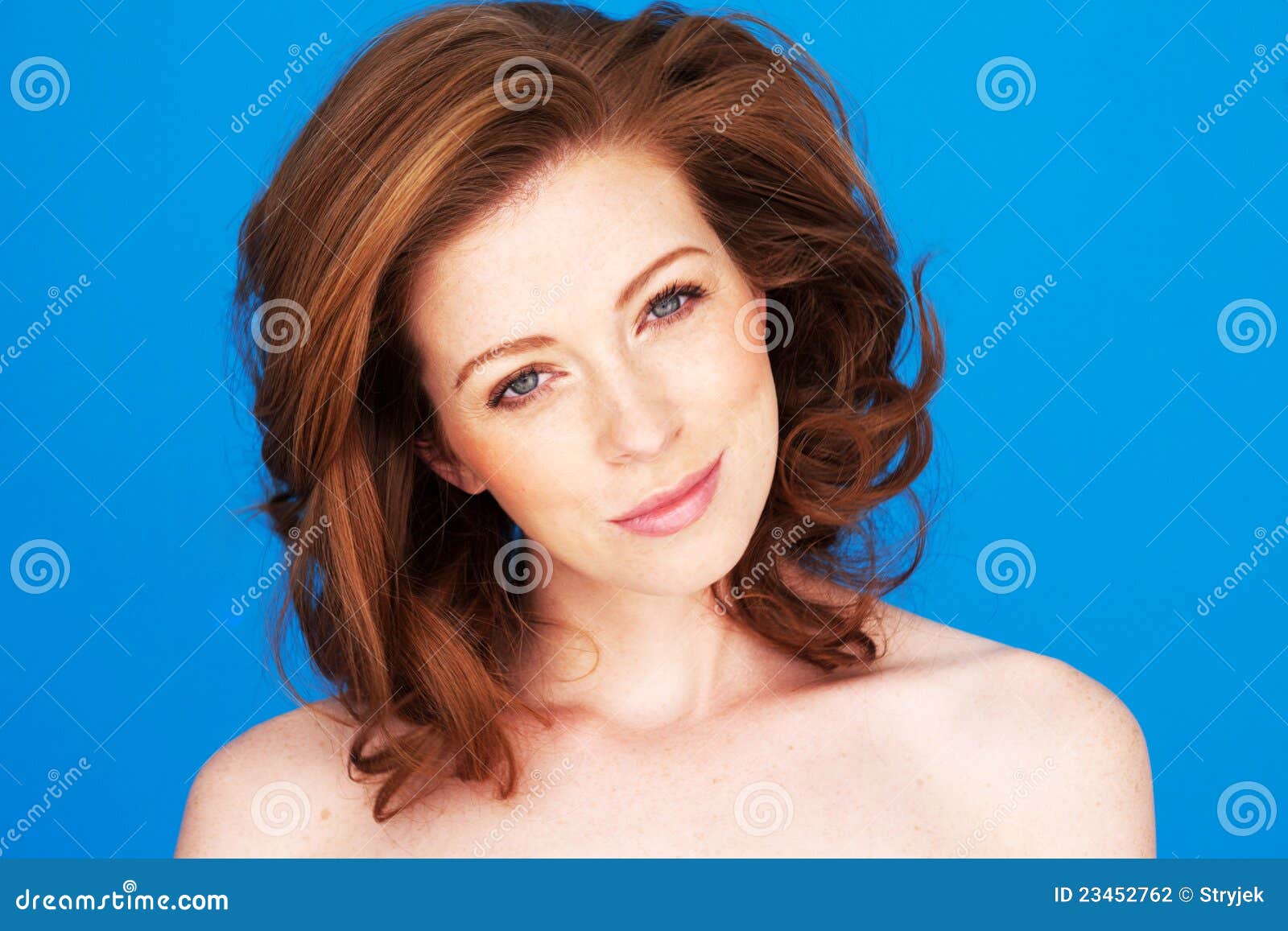 Smiling Woman with Tilted Head Stock Photo - Image of care, cute: 23452762