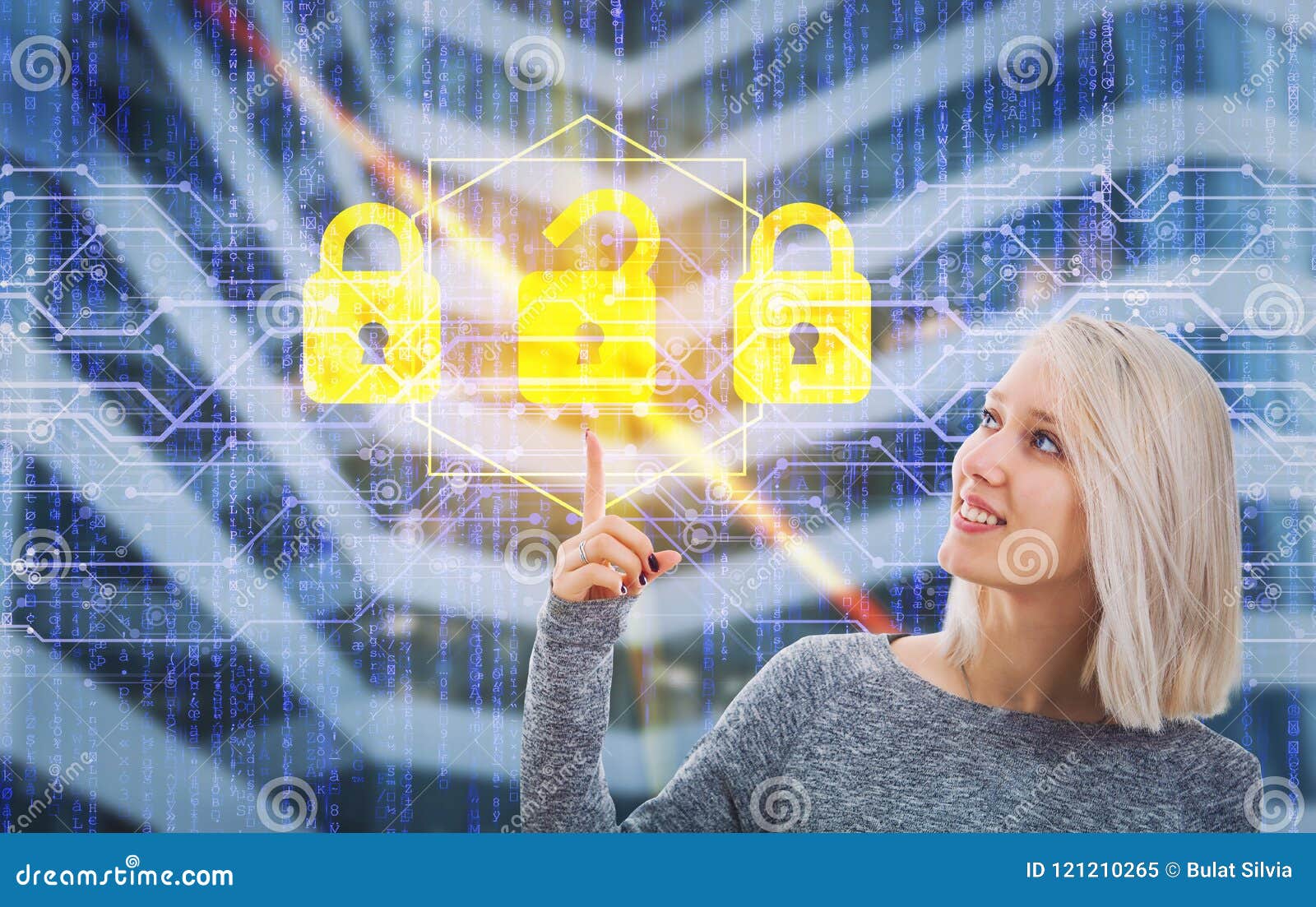 Digital lock stock image. Image of cybersecurity, attack - 121210265