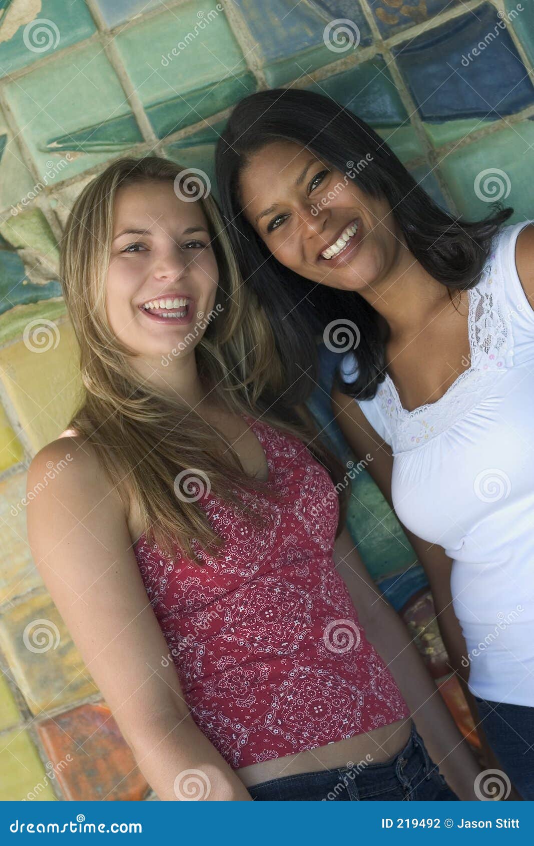 Smiling Women Friends stock photo. Image of friend, students - 219492