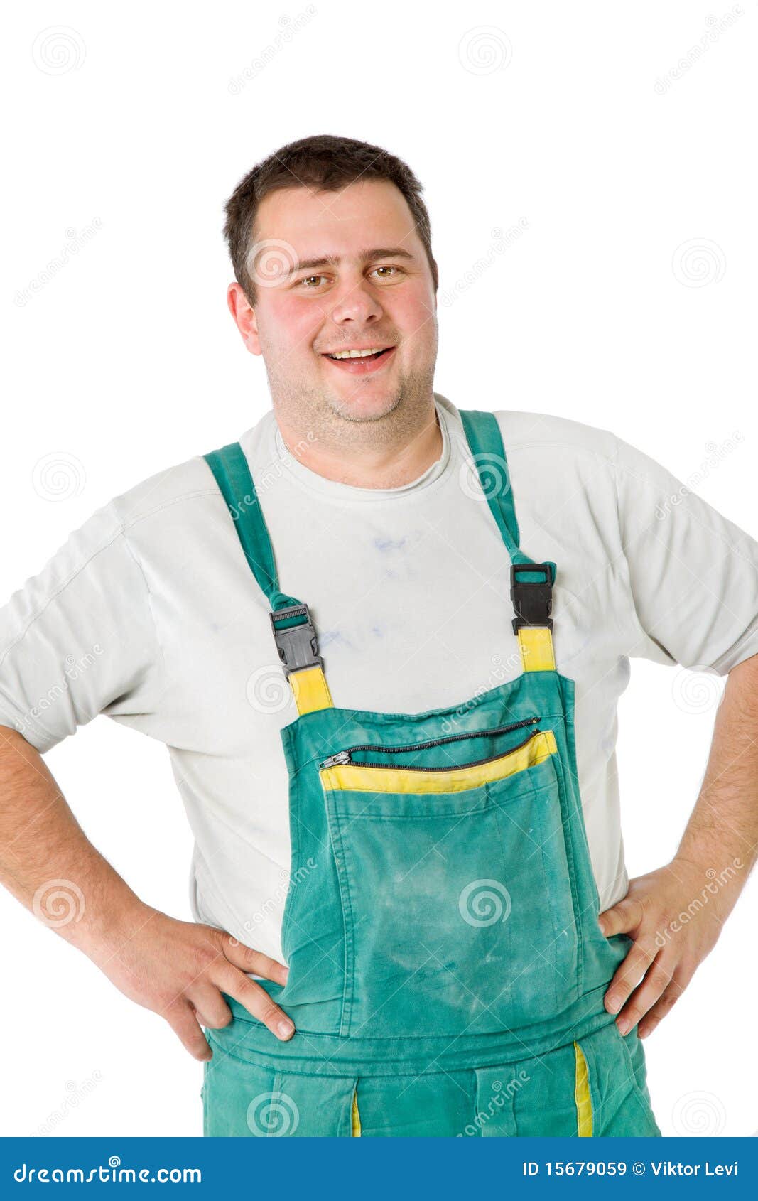 Smiling worker stock image. Image of work, workwear, successful - 15679059