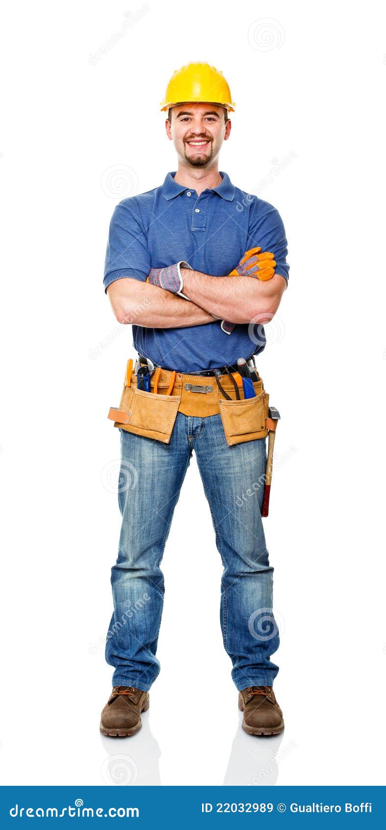 Smiling worker stock image. Image of safety, foreman - 22032989