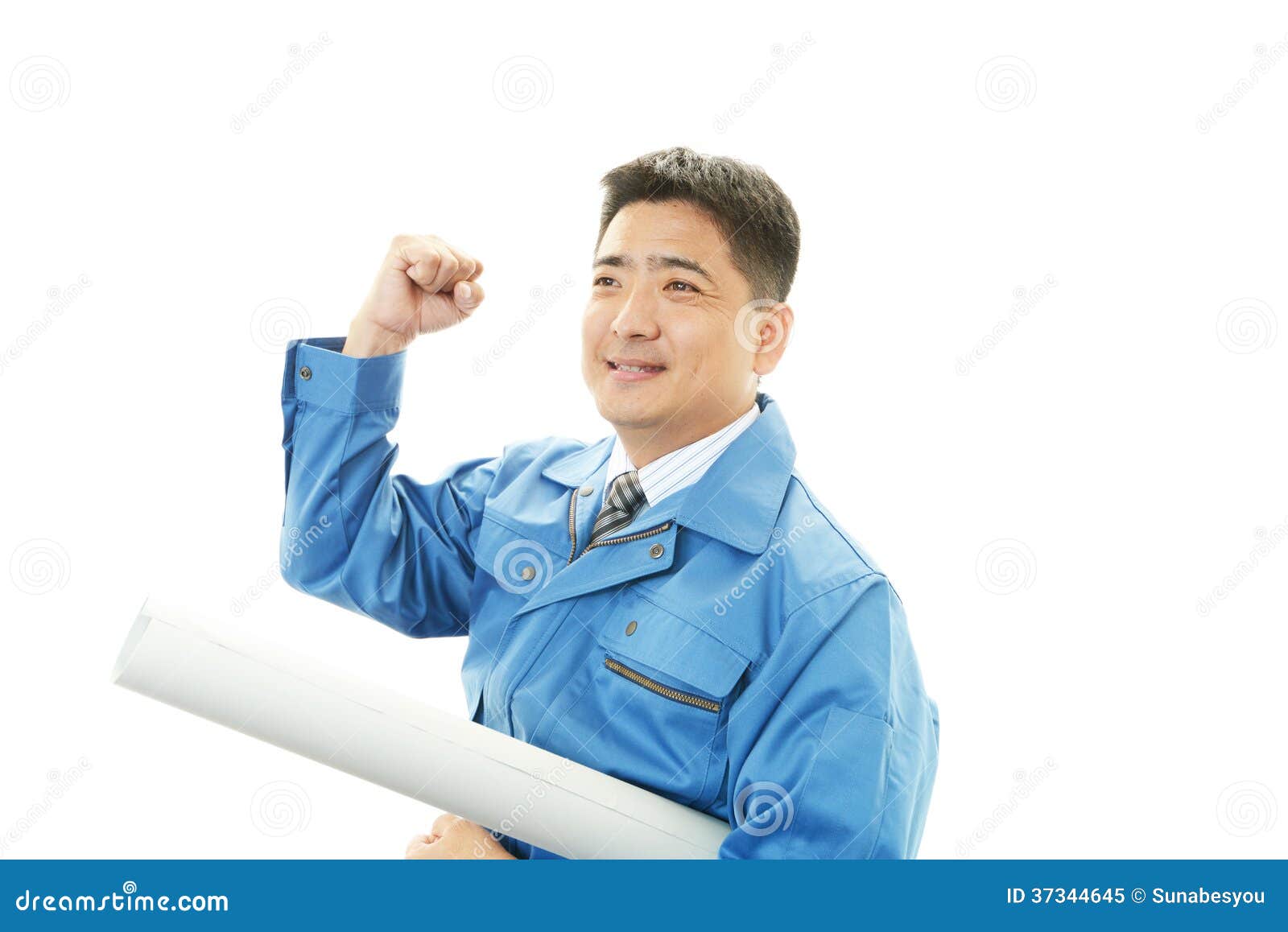 Smiling Worker stock image. Image of isolated, healthy - 37344645