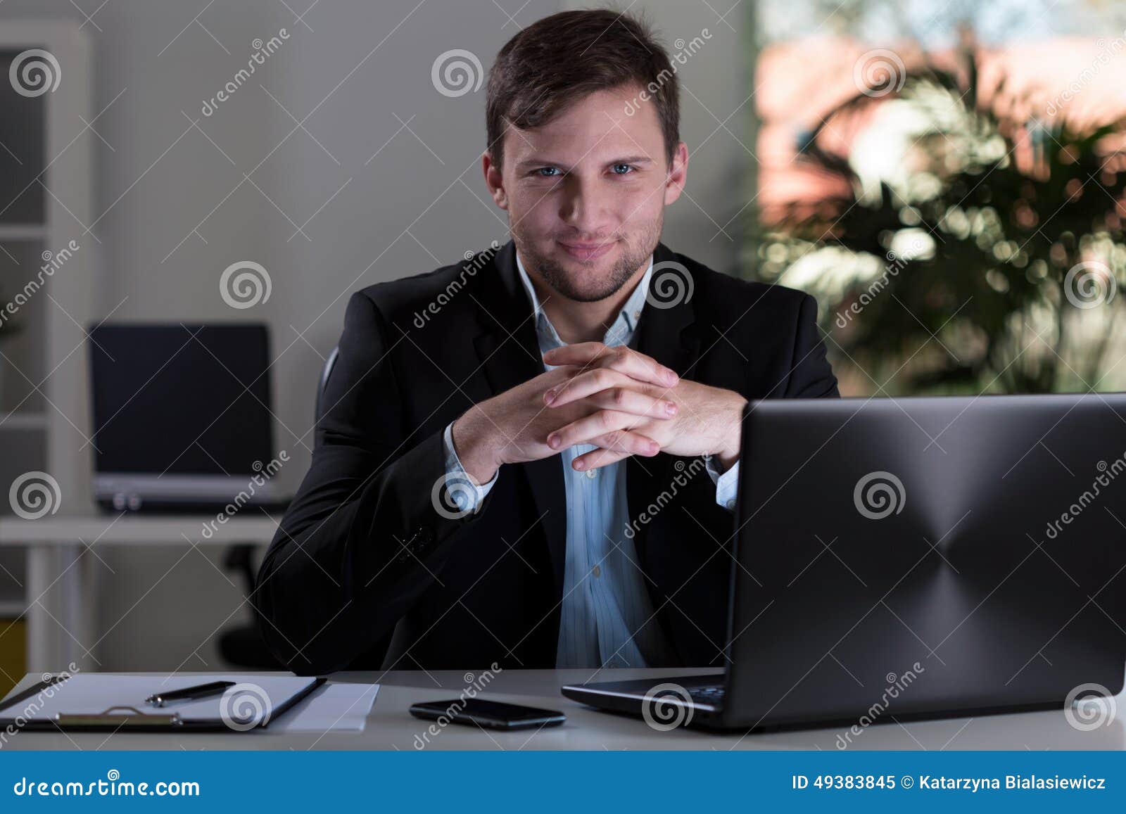 Smiling Worker of Corporation Stock Image - Image of smile, centre ...