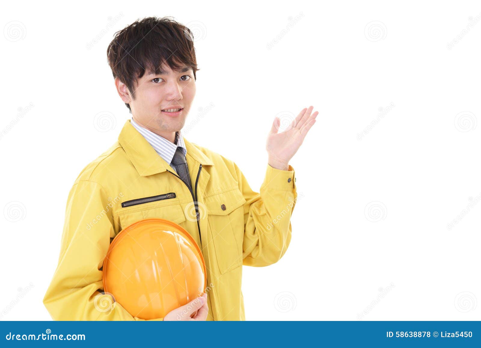 Smiling Worker stock photo. Image of assistance, asian - 58638878