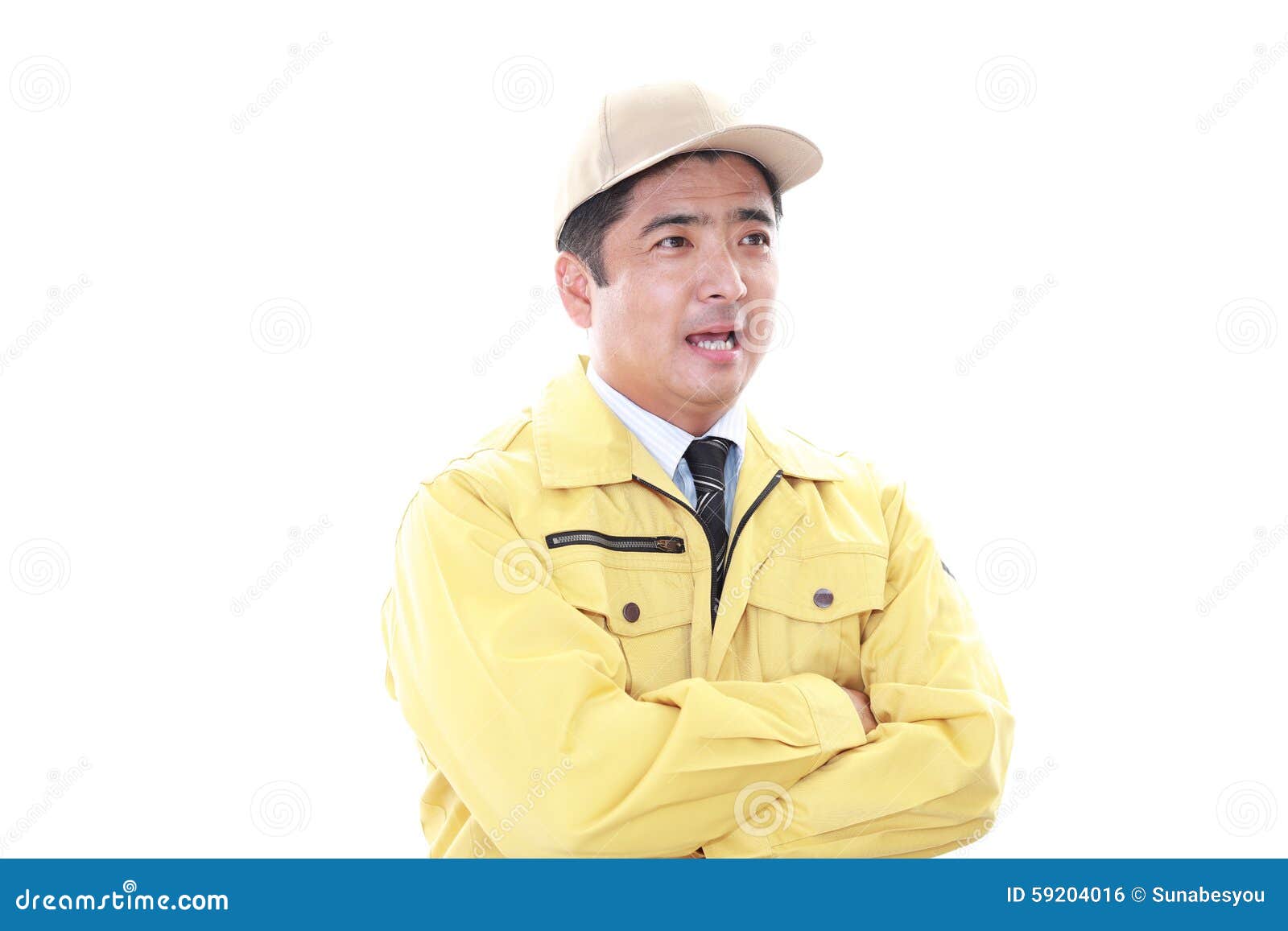 Smiling Worker stock photo. Image of person, fresh, cheerful - 59204016