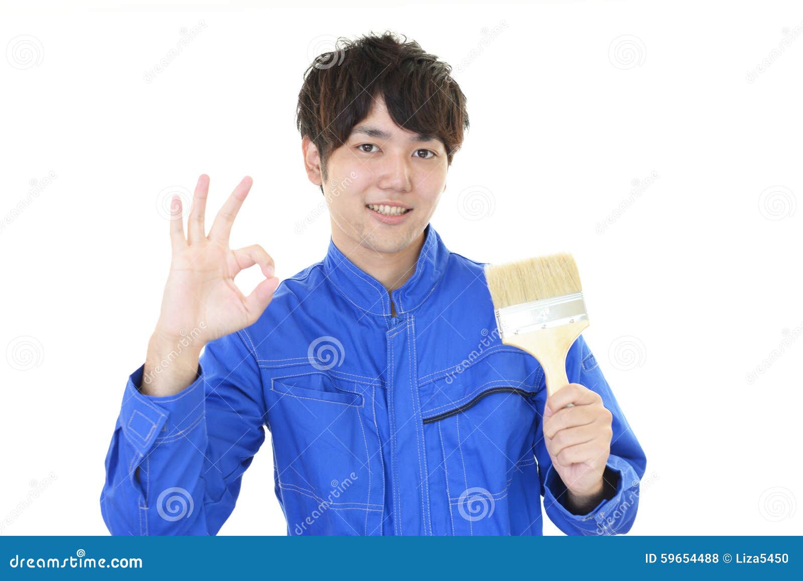 Smiling Worker stock photo. Image of people, expression - 59654488