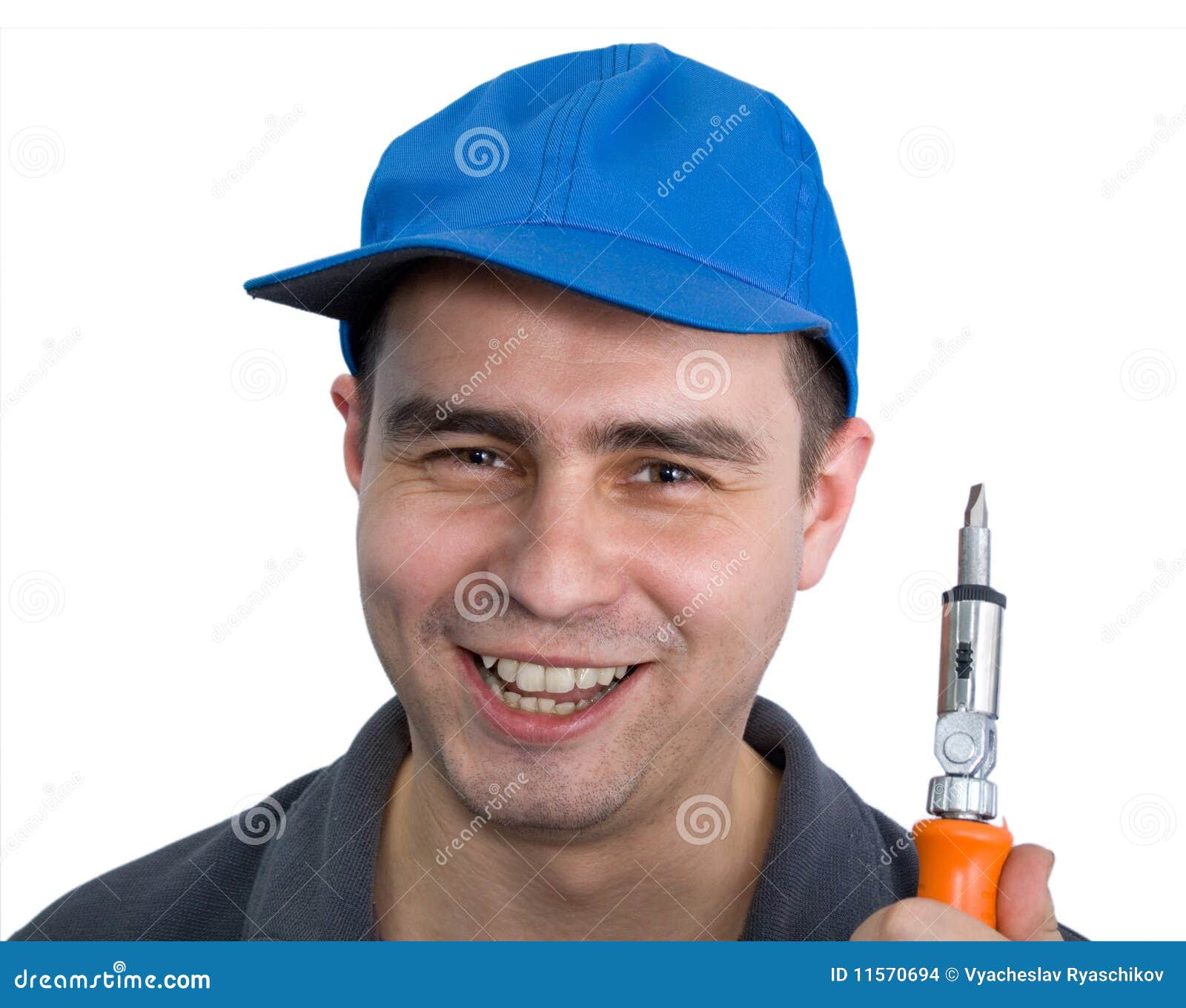 Smiling workman stock photo. Image of working, worker - 11570694